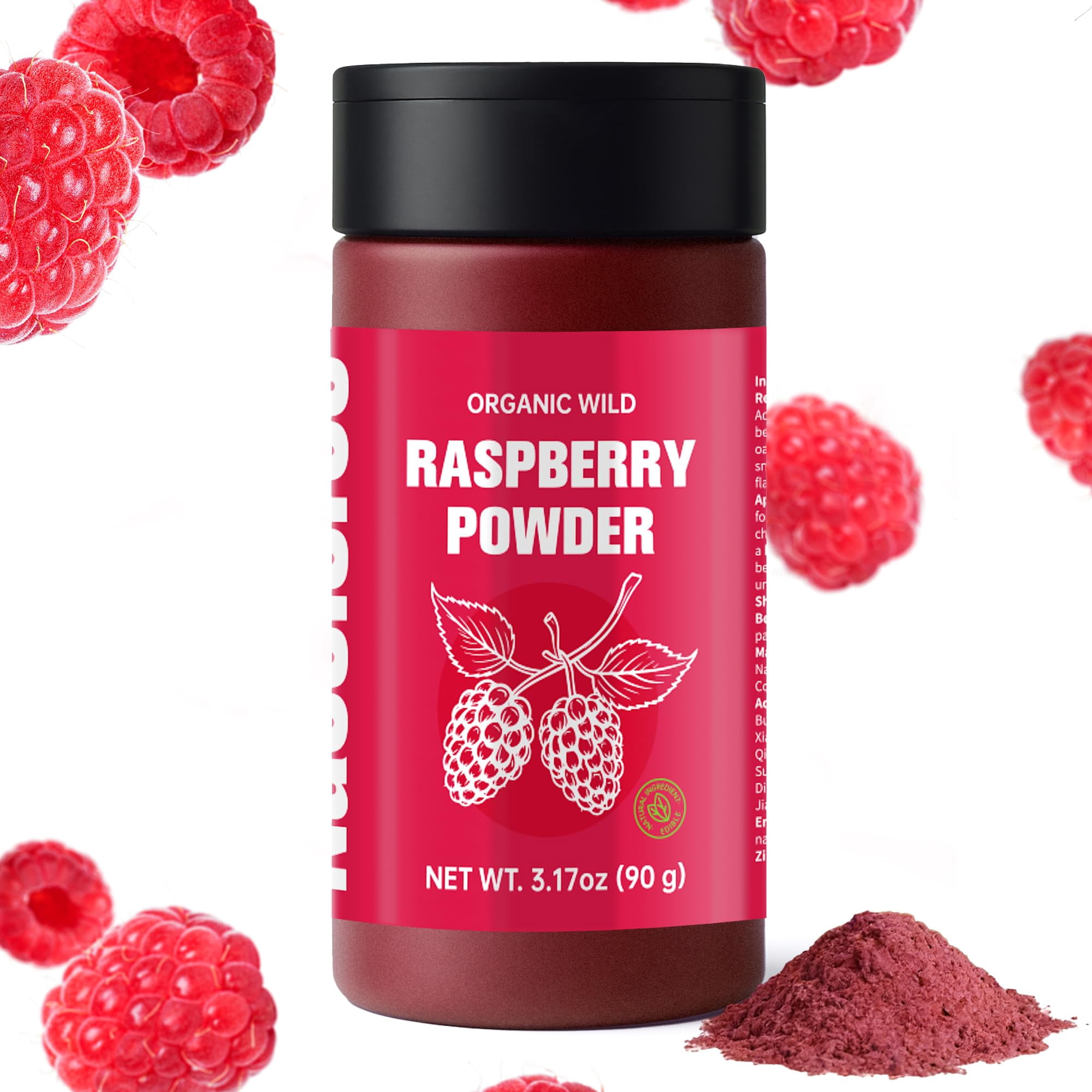 Organic Freeze-Dried Raspberry Powder GGA1 (3.17oz) | 100% Pure Dried ...