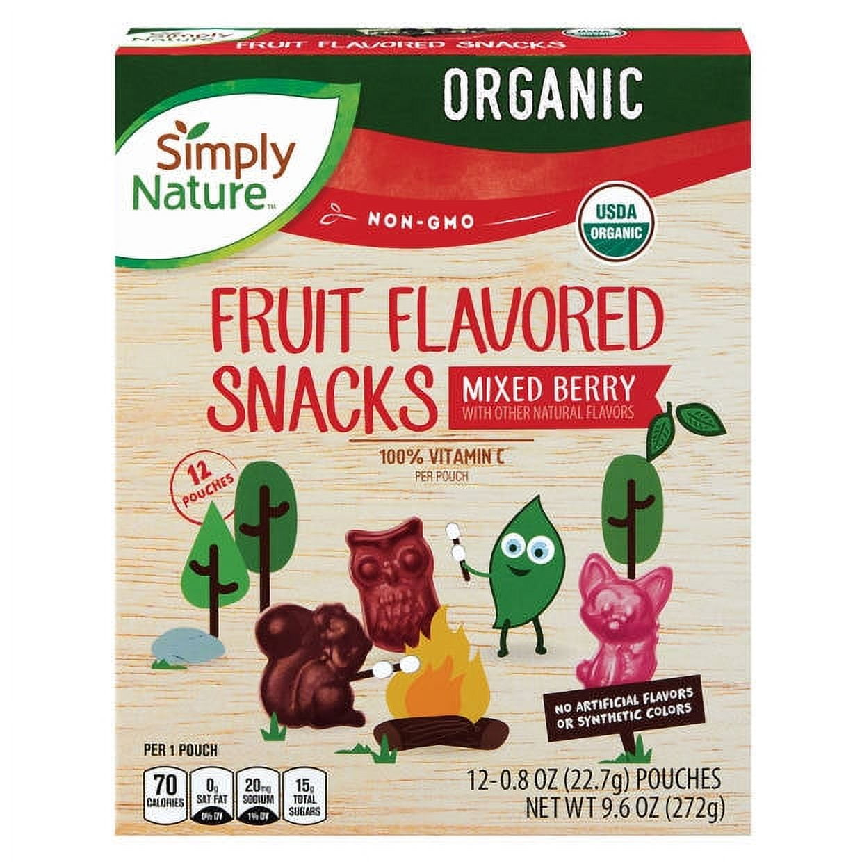 Simply Nature Organic Fruit Snacks, Mixed Berry Gummies, 12 Count ...