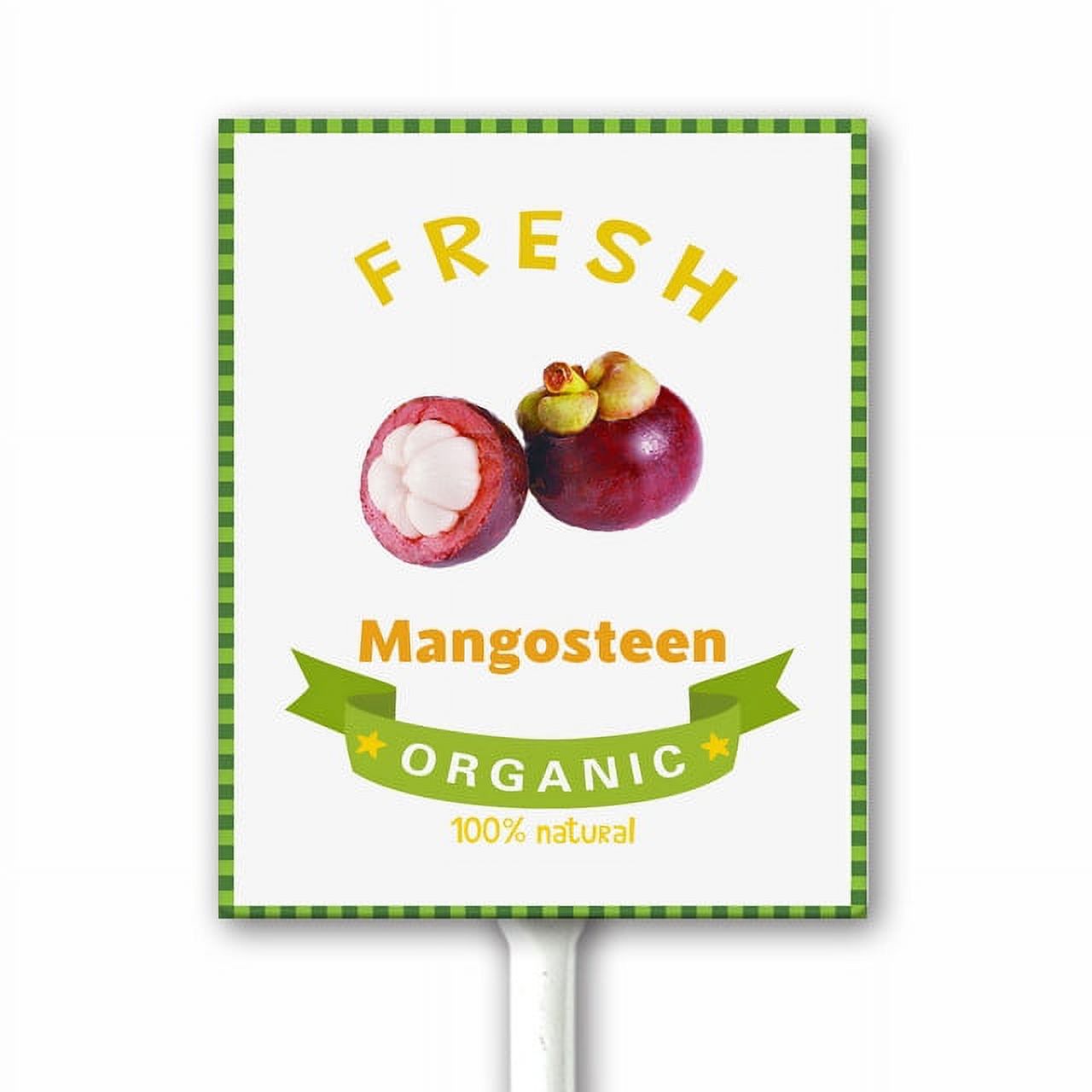 Organic Fruit Yard Sign With Stake Mangosteen Fresh Fruit Metal Sign ...
