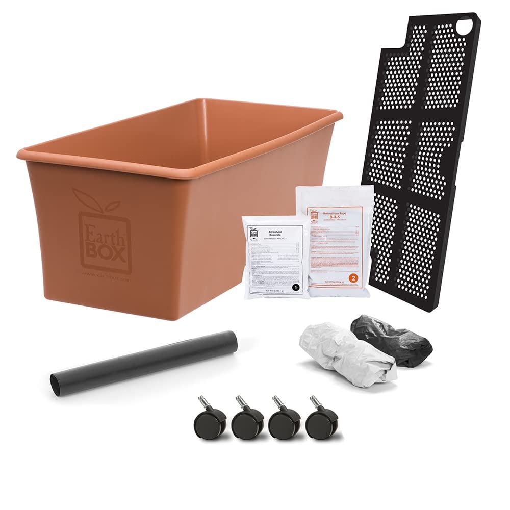 Organic Garden Kit with Fertilizer and Dolomite, Terracotta Planter Set ...