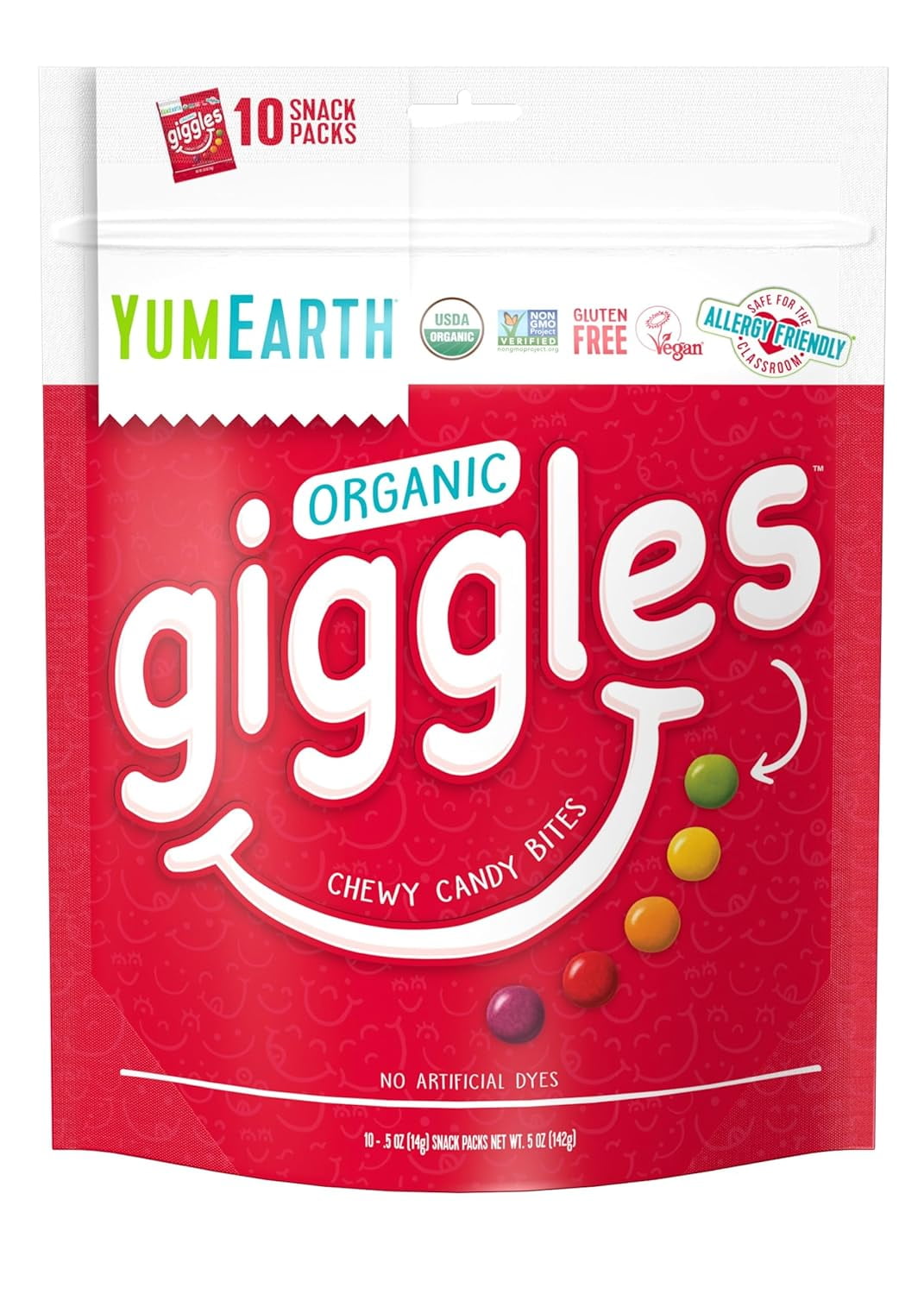Organic Giggles Chewy Candy – Allergy Friendly, No Artificial Dyes, Non ...