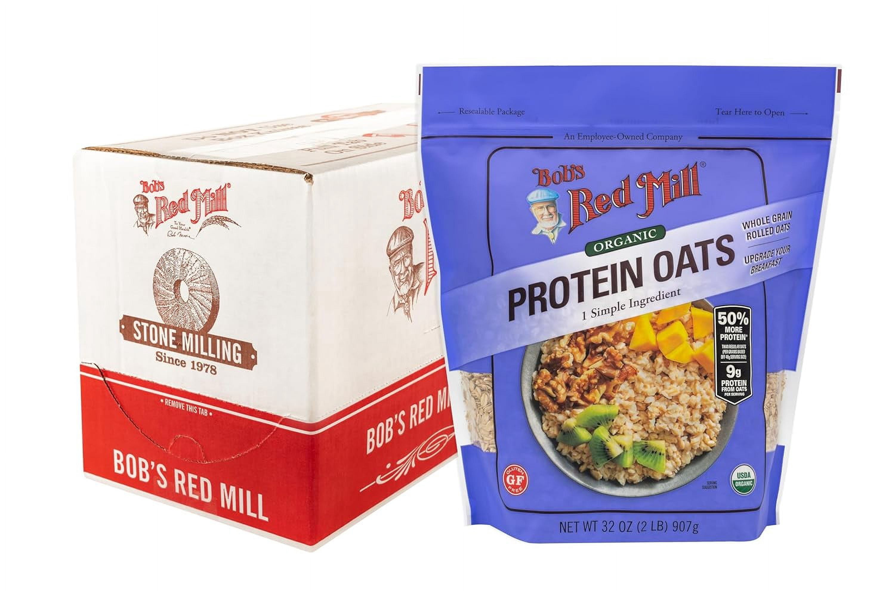 Organic Gluten Free Protein Oats, 32oz (Pack of 4) - 9g/Serving, Non ...