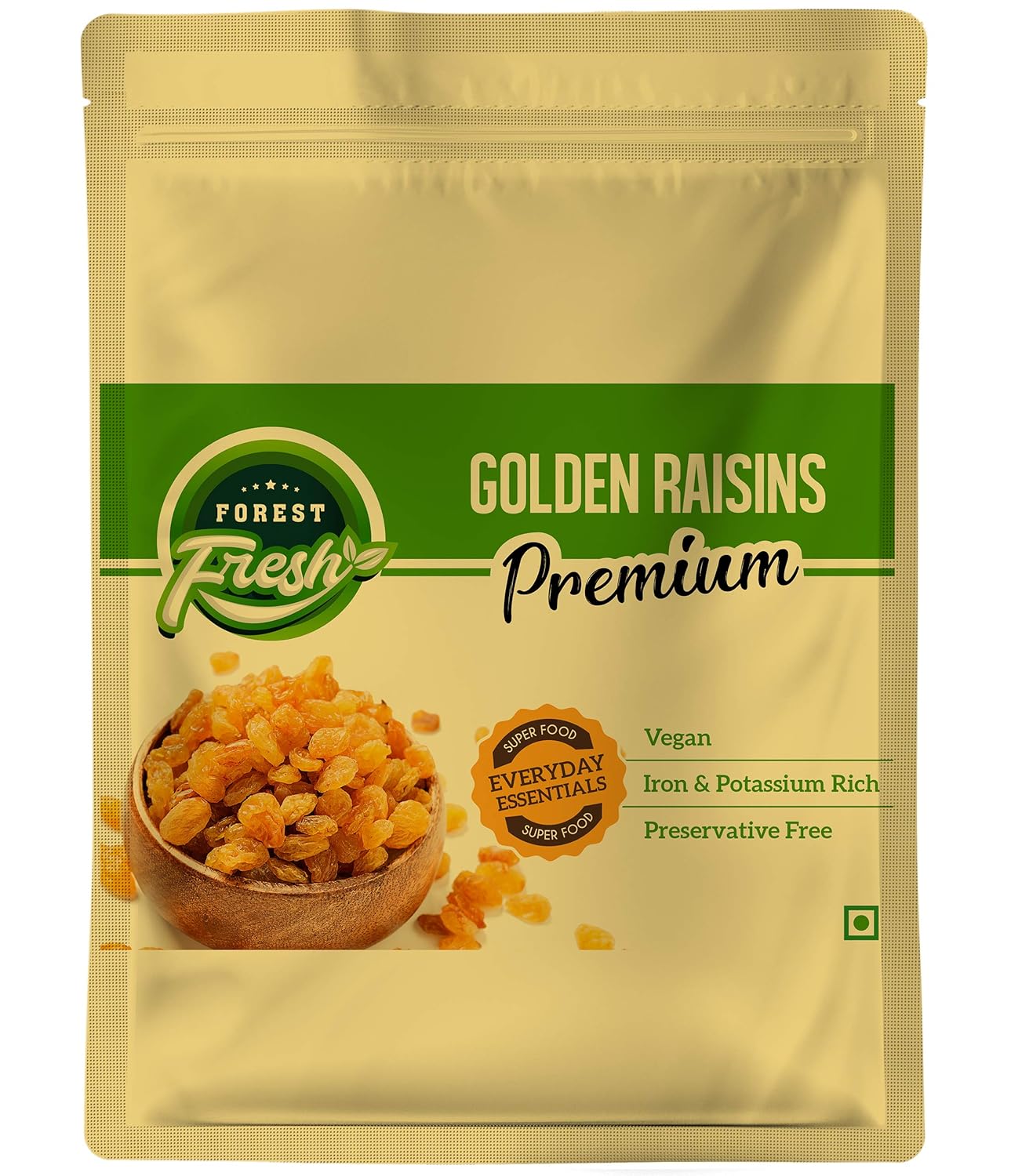 Organic Golden Raisins By Forest Fresh 250gm, | Rich In Potassium ...