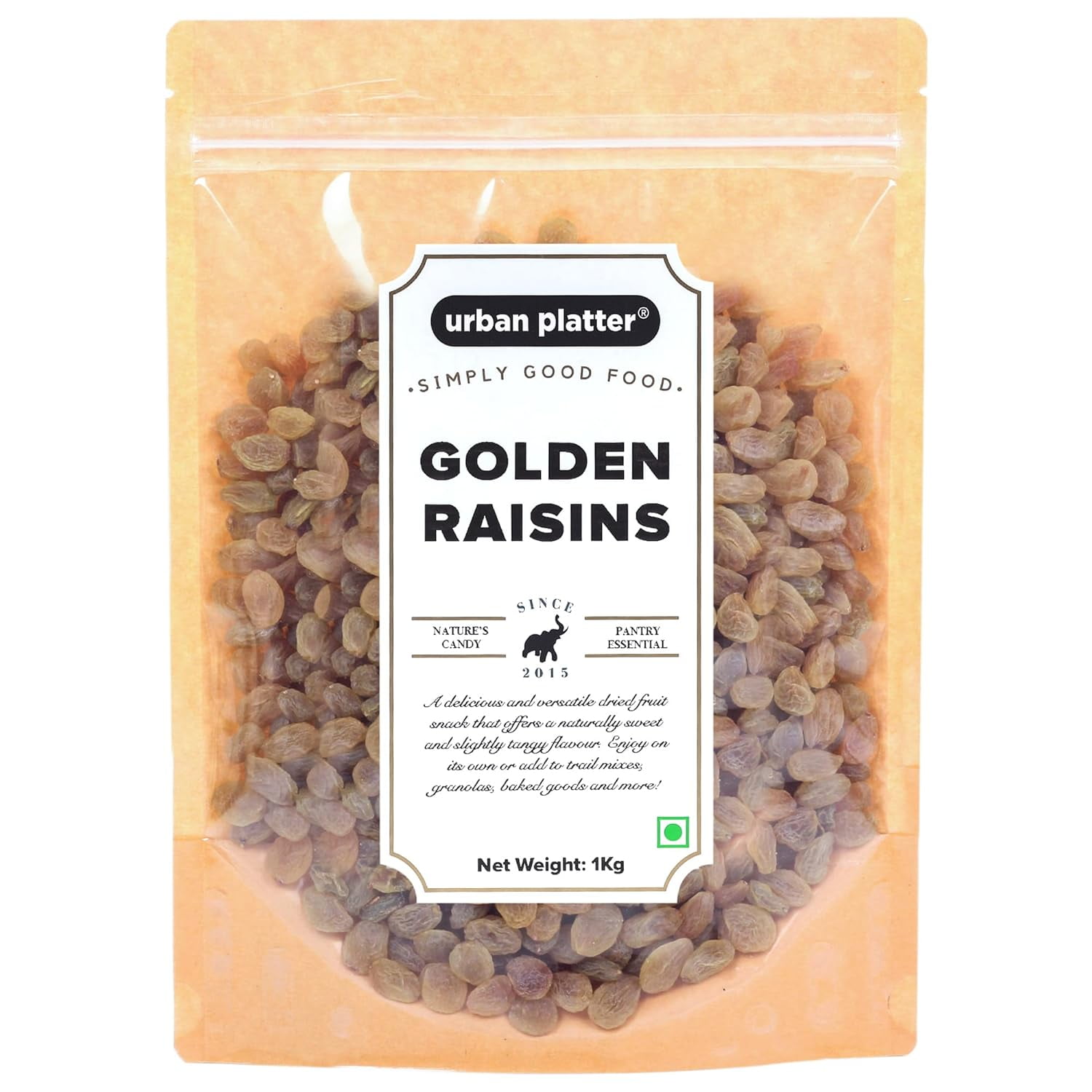 Organic Golden Raisins (Kishmish) By Urban Platter 1kg, | Good Source ...