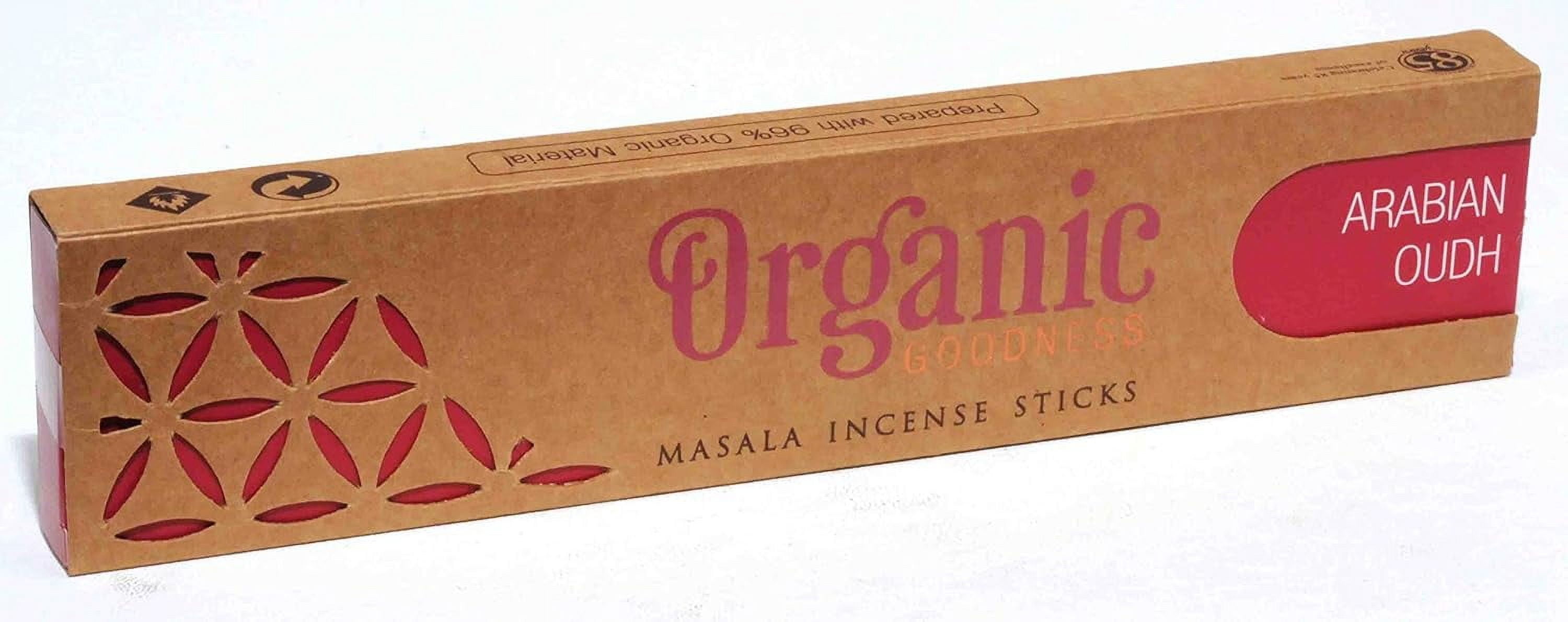 Organic Goodness Masala Incense - Arabian Oudh 15g Box/12 (Arabian Oudh ...