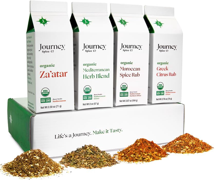 Organic Gourmet Mediterranean Spice and Seasoning Gift Set by | Salt ...