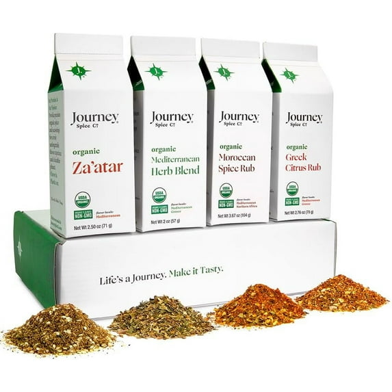 Organic Gourmet Mediterranean Spice and Seasoning Gift Set by | Salt ...