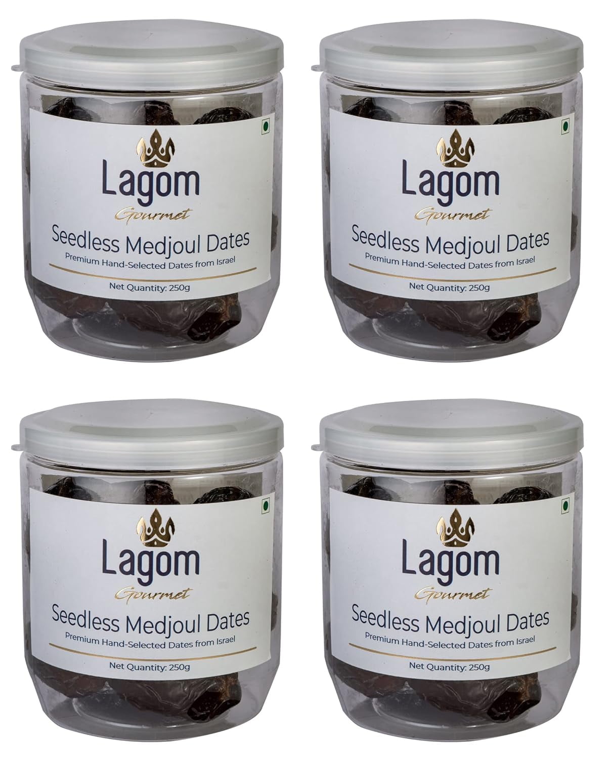 Organic Gourmet Seedless Medjool Dates By Lagom 1kg, (250gm * 4) | High ...