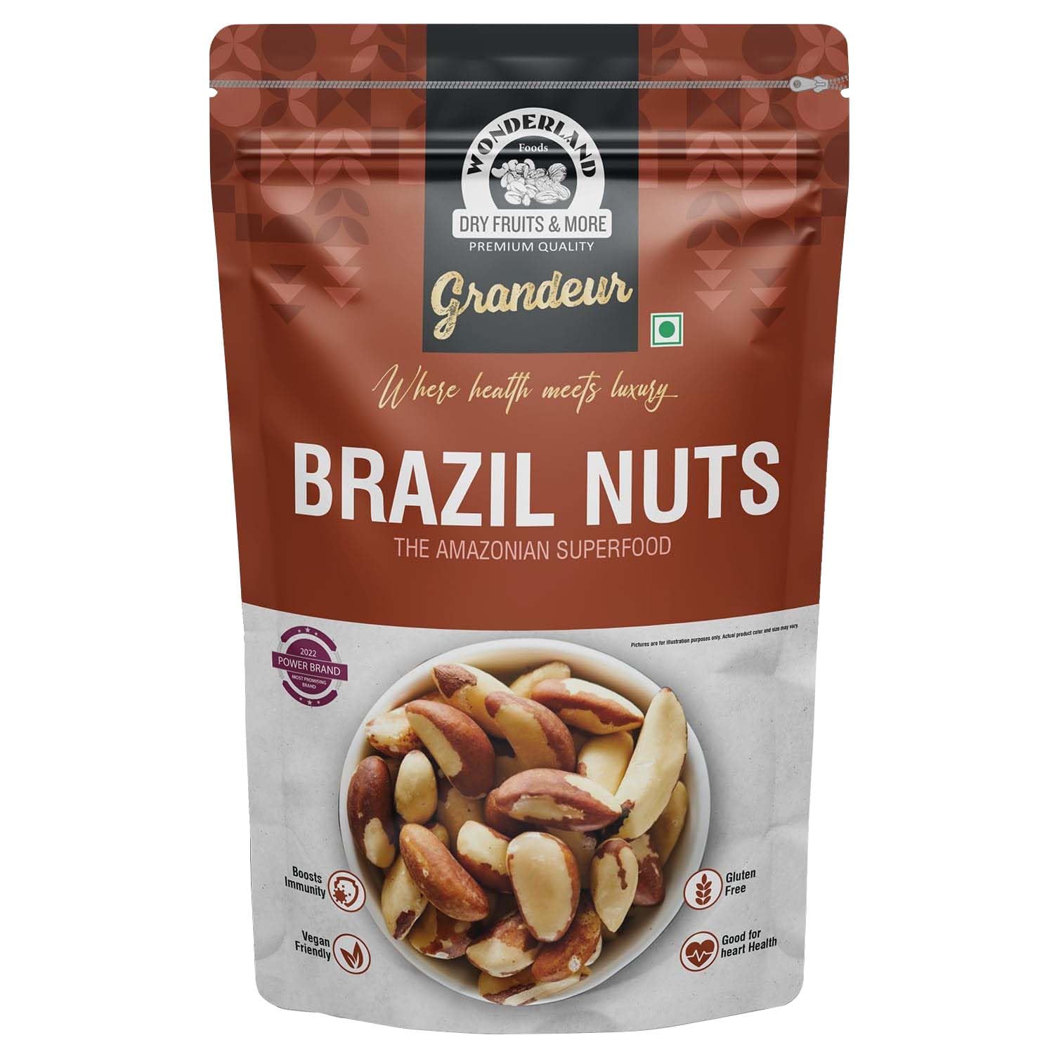 Organic Grandeur Premium Brazil Nuts By Wonderland Foods 200gm, | Rich ...