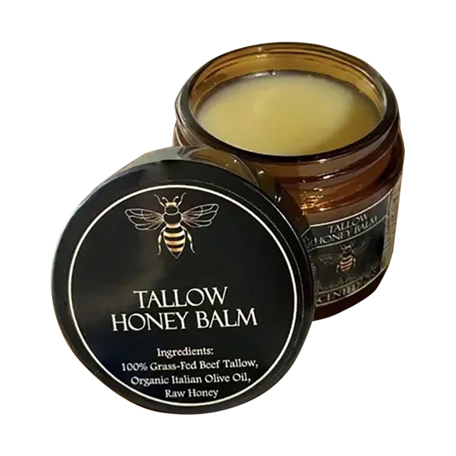 Organic Grass-Fed Beef Tallow Balm Raw Honey Natural Moisturizer Soft ...