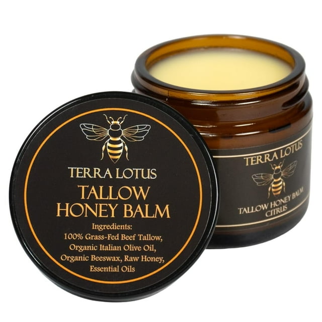 Organic Grass-Fed Beef Tallow_Balm with Raw Honey - Walmart.com