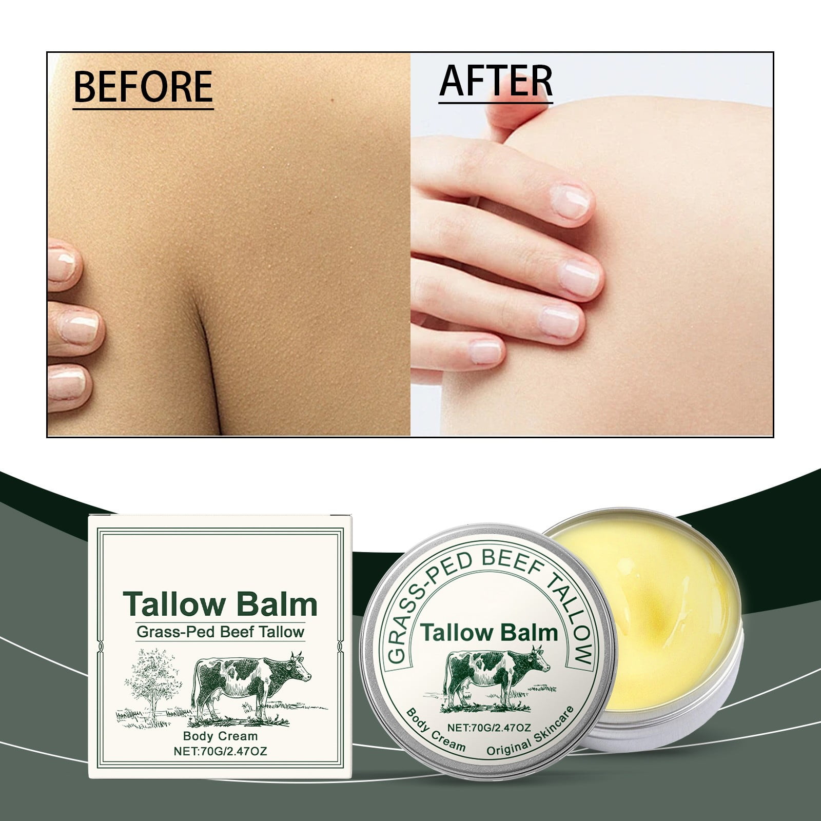 Organic Grass Fed Beef Tallow Beef Tallow, Beef Tallow For Skin, Tallow Face Moisturizer ...