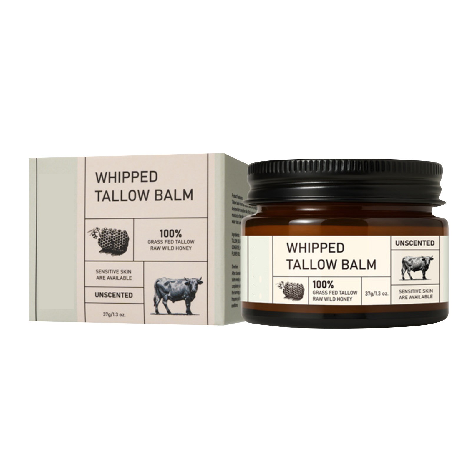 Organic Grass-Fed Butter Balm with Raw Honey - Moisturizing Cream for ...