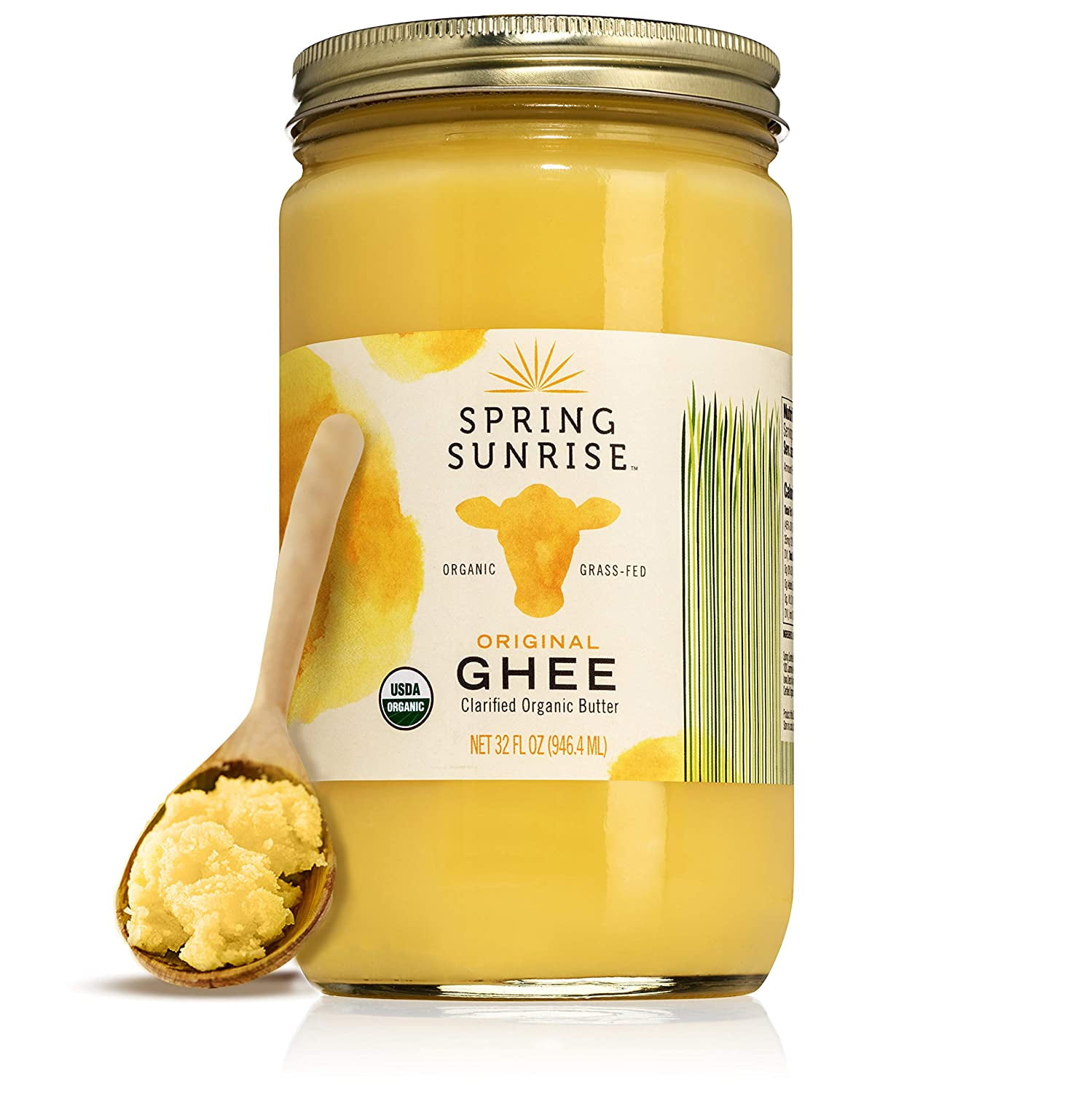 Organic Grass Fed Ghee Butter - USDA Certified Organic Clarified Butter ...