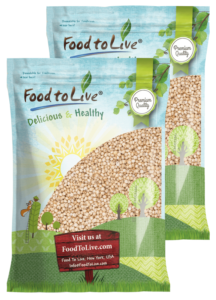 Organic Great Plains White Sorghum Grain, 20 Pounds - No-GMO. Raw Milo ...