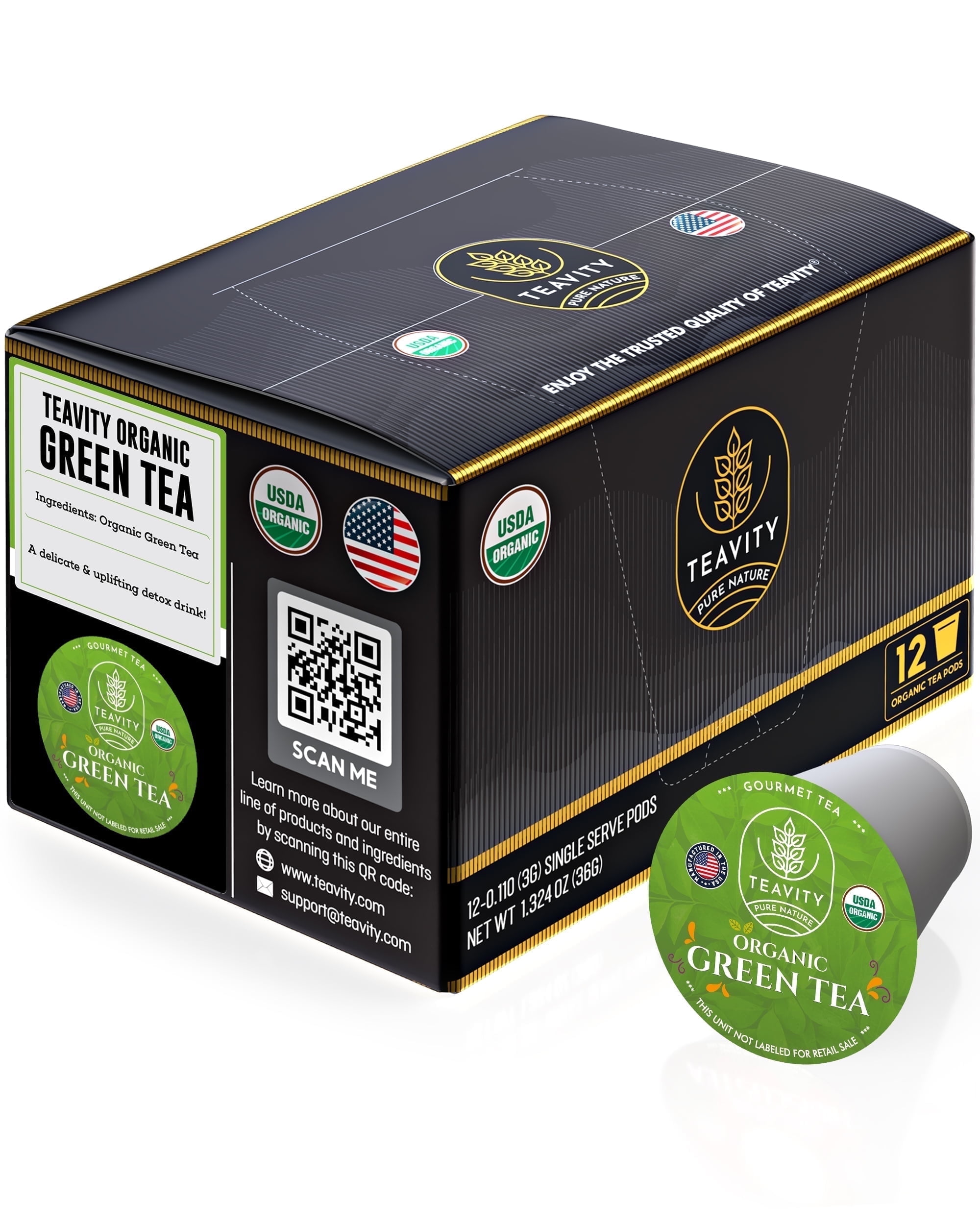 Organic Green Tea Pods for Keurig Brewers by Teavity - Naturally ...