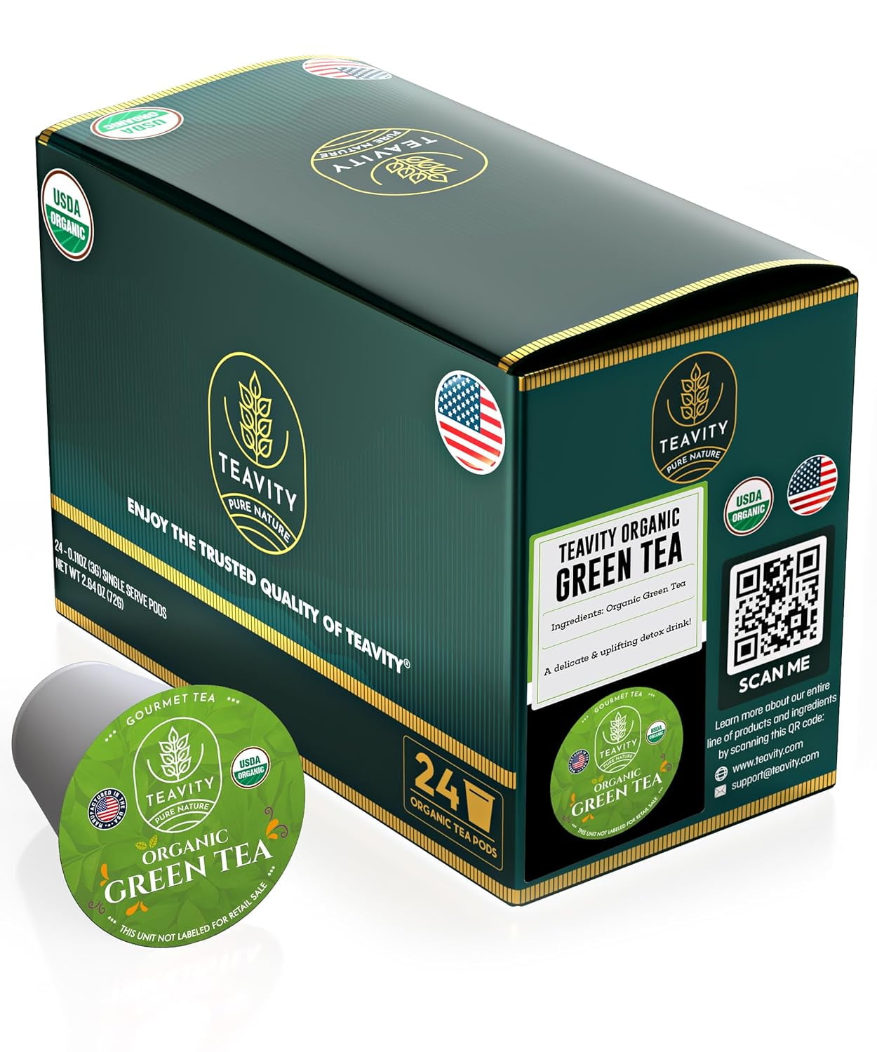 Organic Green Tea Pods for by (24 Tea Pods) - Walmart.com