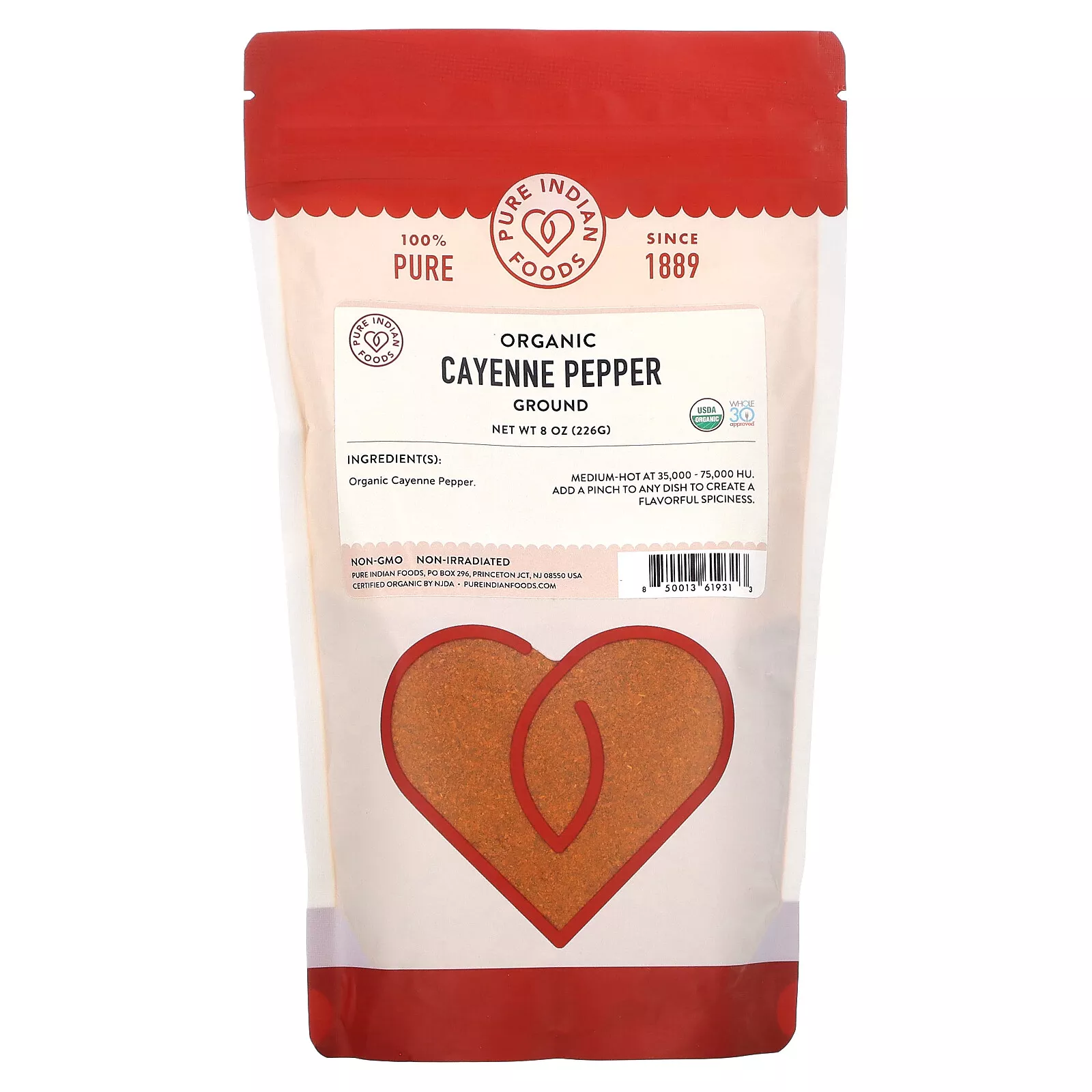 Organic Ground Cayenne Pepper, 8 oz (226 g) – All-Natural Spice for ...