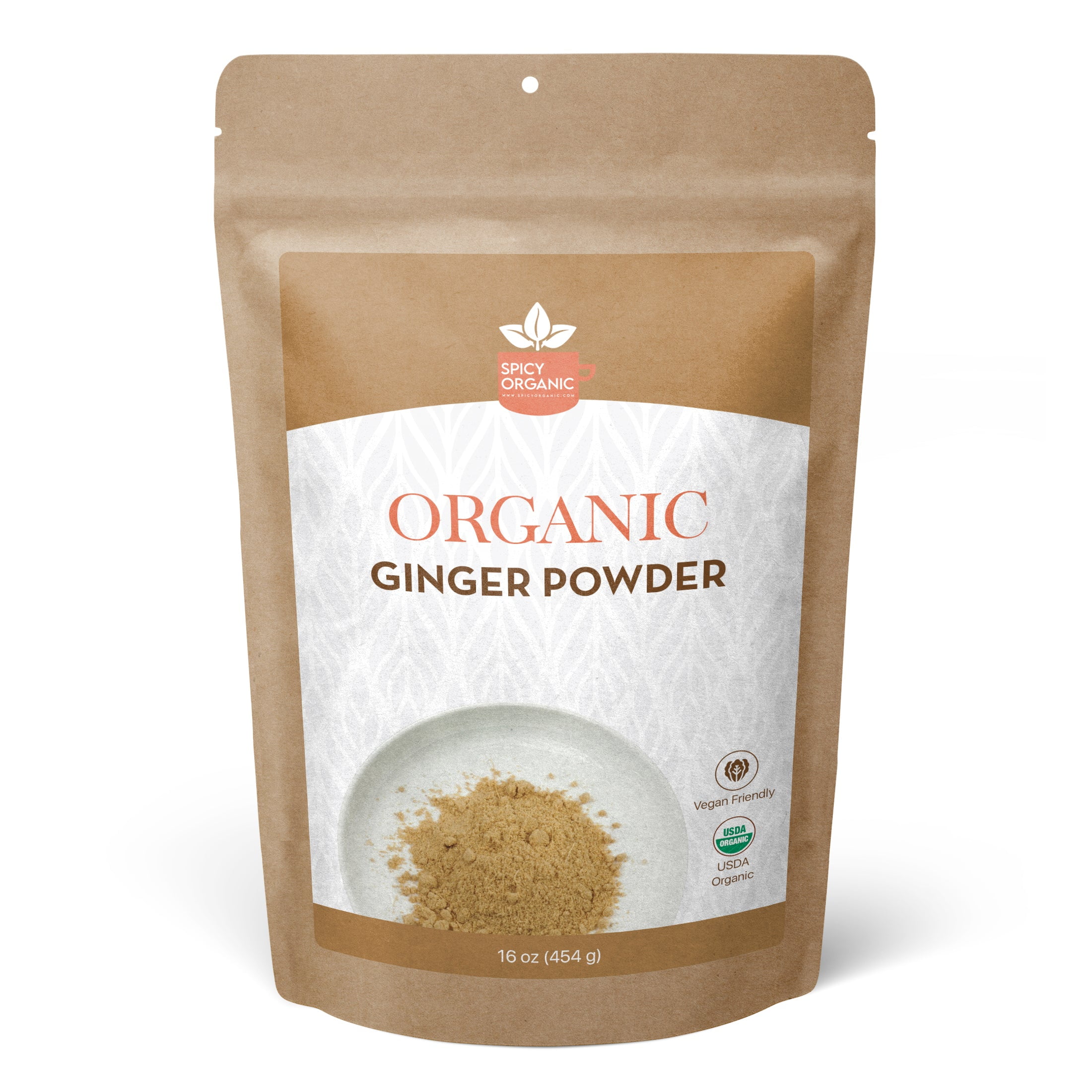 Organic Ground Ginger Powder: 100% Natural, Non-GMO, Gluten-Free, Pure ...