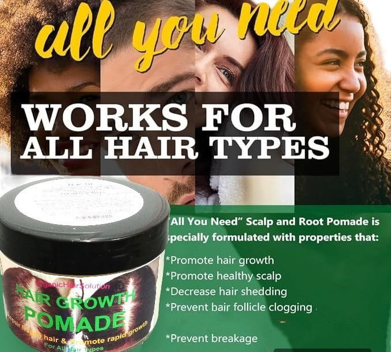 Organic Hair Solution-Hair Growth Pomade Grease with Peppermint-Mango ...
