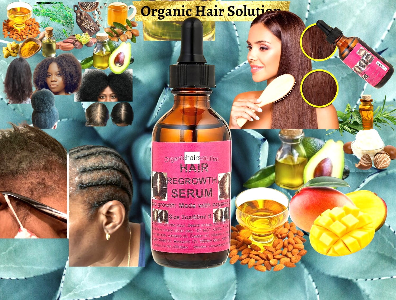 Organic Hair Solution -Edge growth Serum-Oil- Scalp & Hair ...