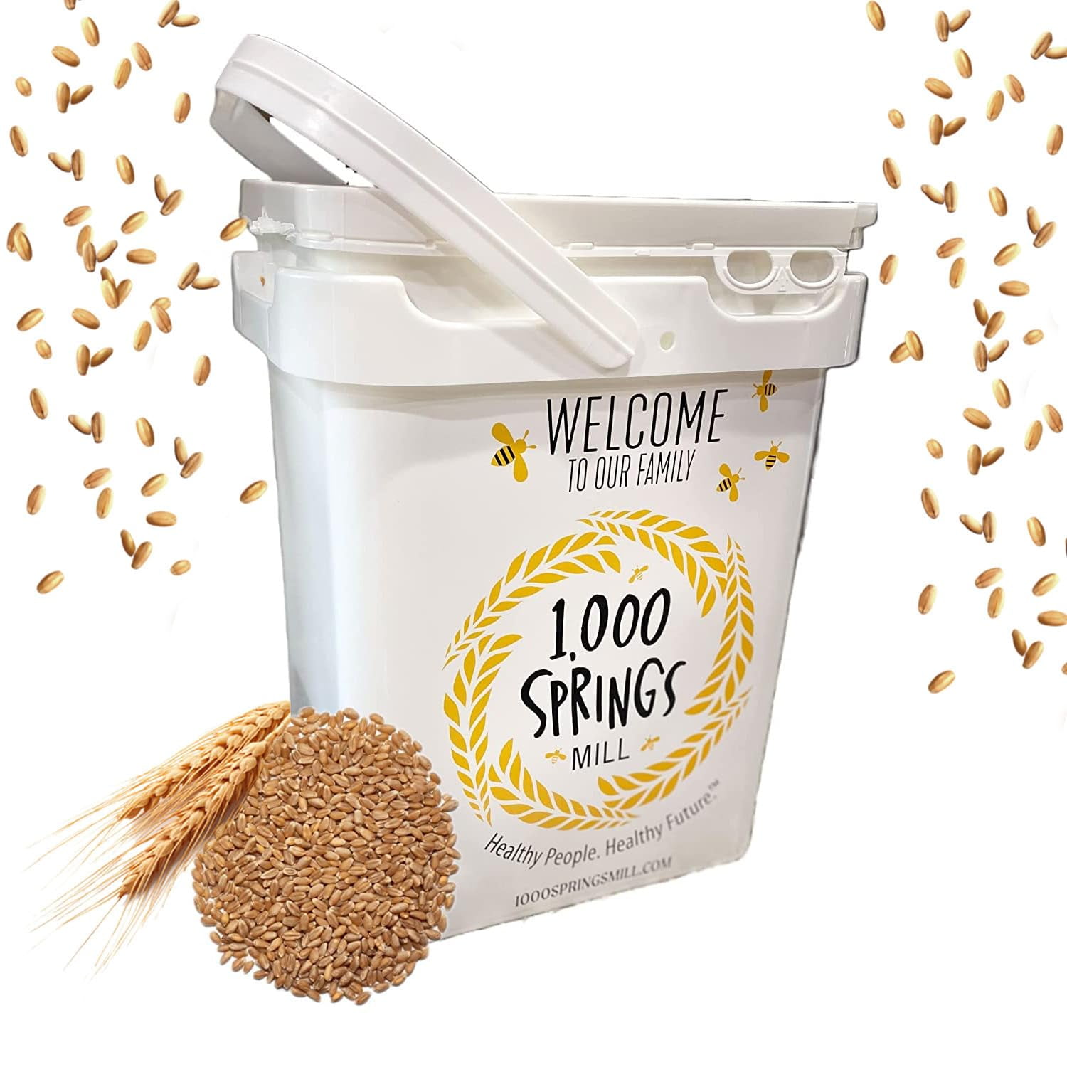 Organic Hard White Winter Wheat Berries 25lb Bulk Bucket for Grain ...