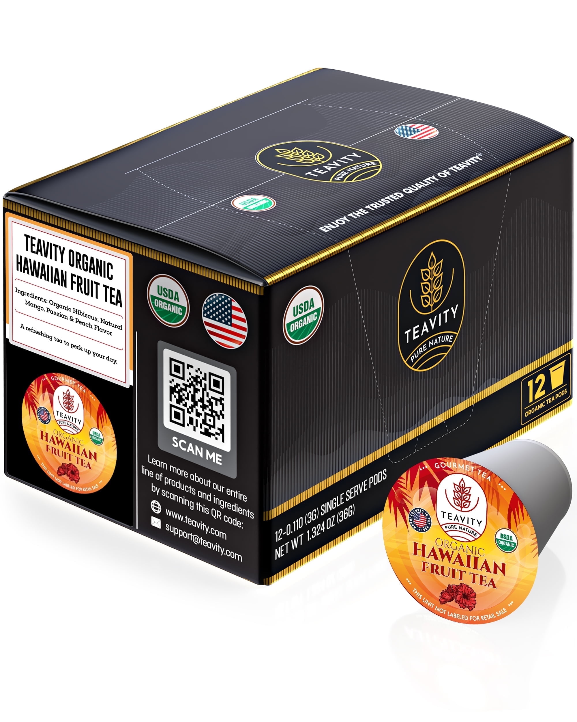 Organic Hawaiian Fruit Tea Pod for Keurig Brewers by Teavity ...