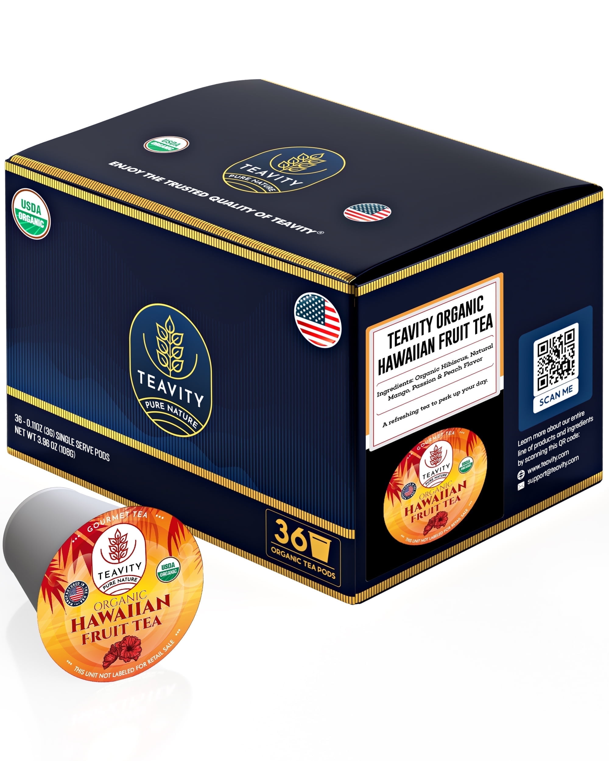 Organic Hawaiian Fruit Tea Pod for Keurig Brewers by Teavity ...
