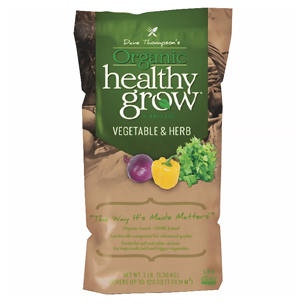 Organic Healthy Grow Vegetable and Herb Garden Plant Food Fertilizer, 3 ...