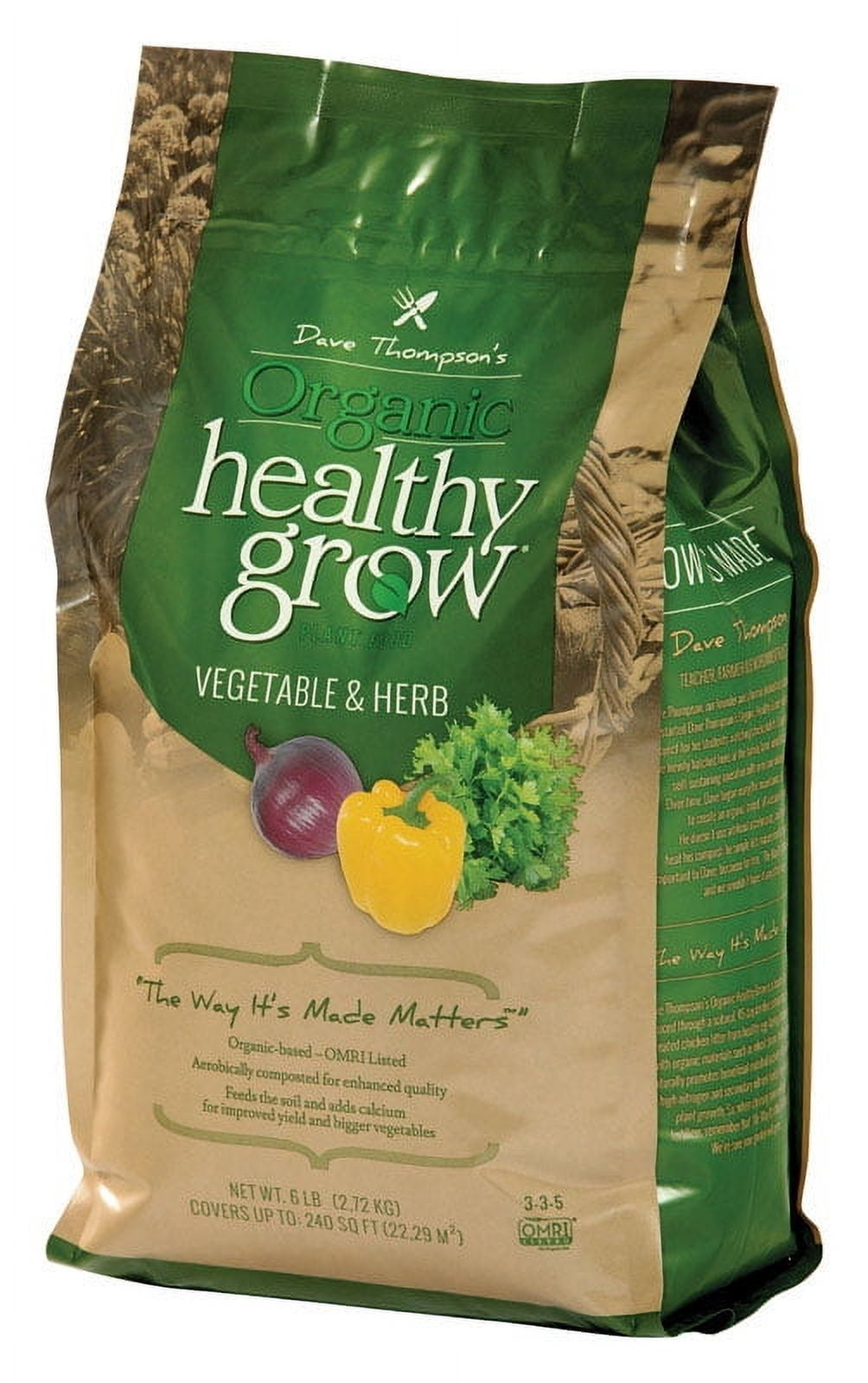 Organic Healthy Grow Vegetable and Herb Garden Plant Food Fertilizer, 3 ...
