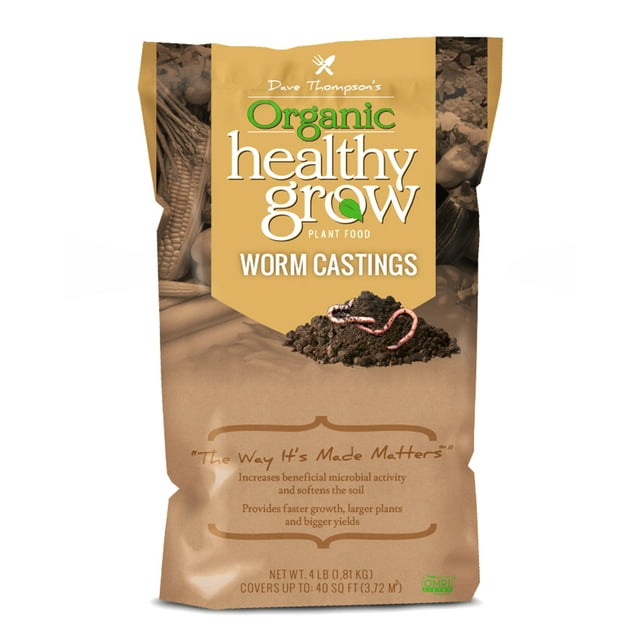 Organic Healthy Grow Worm Castings, Earth Derived Calcium Fertilizer ...