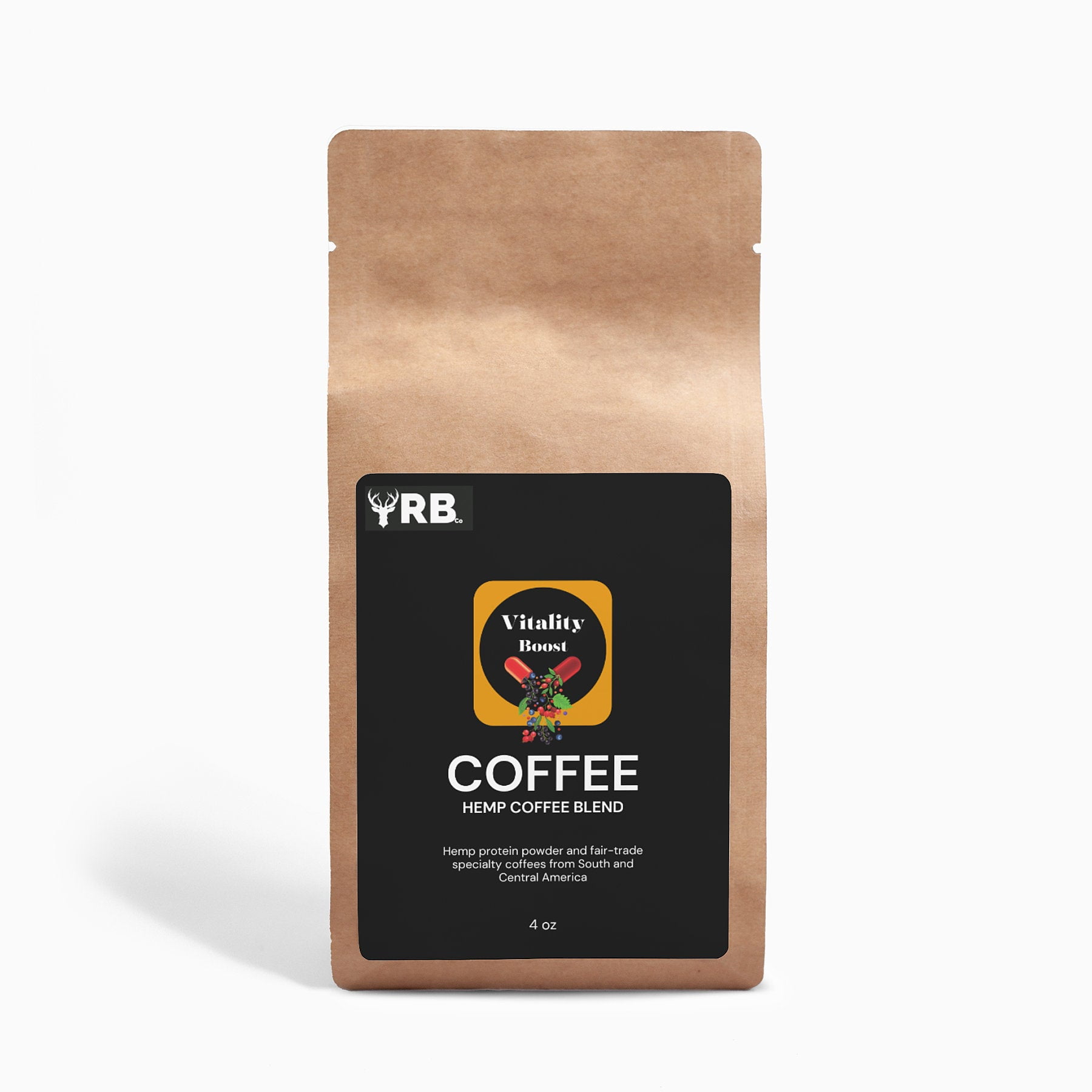 Organic Hemp Coffee Blend - Medium Roast 4oz - Walmart.com