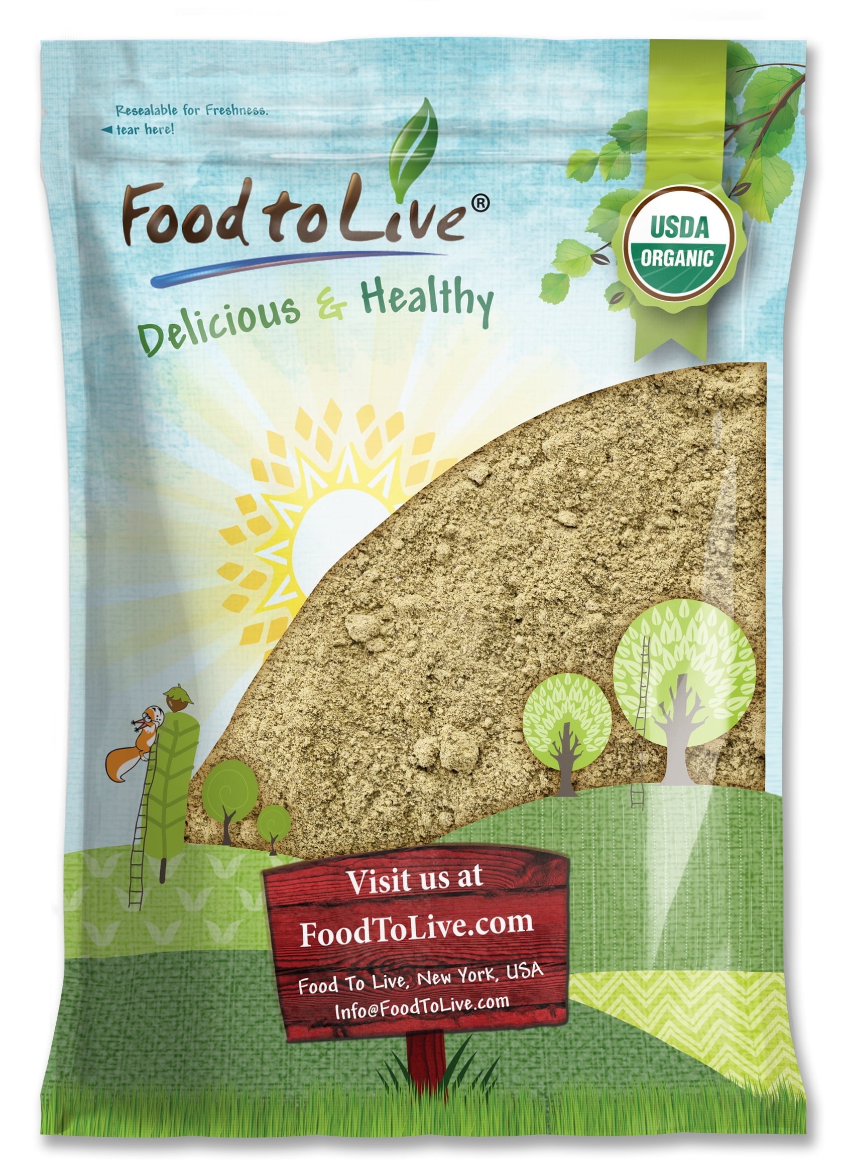 Food to Live Organic Hemp Protein Powder, 12 Pounds, Raw, Vegan, Kosher ...