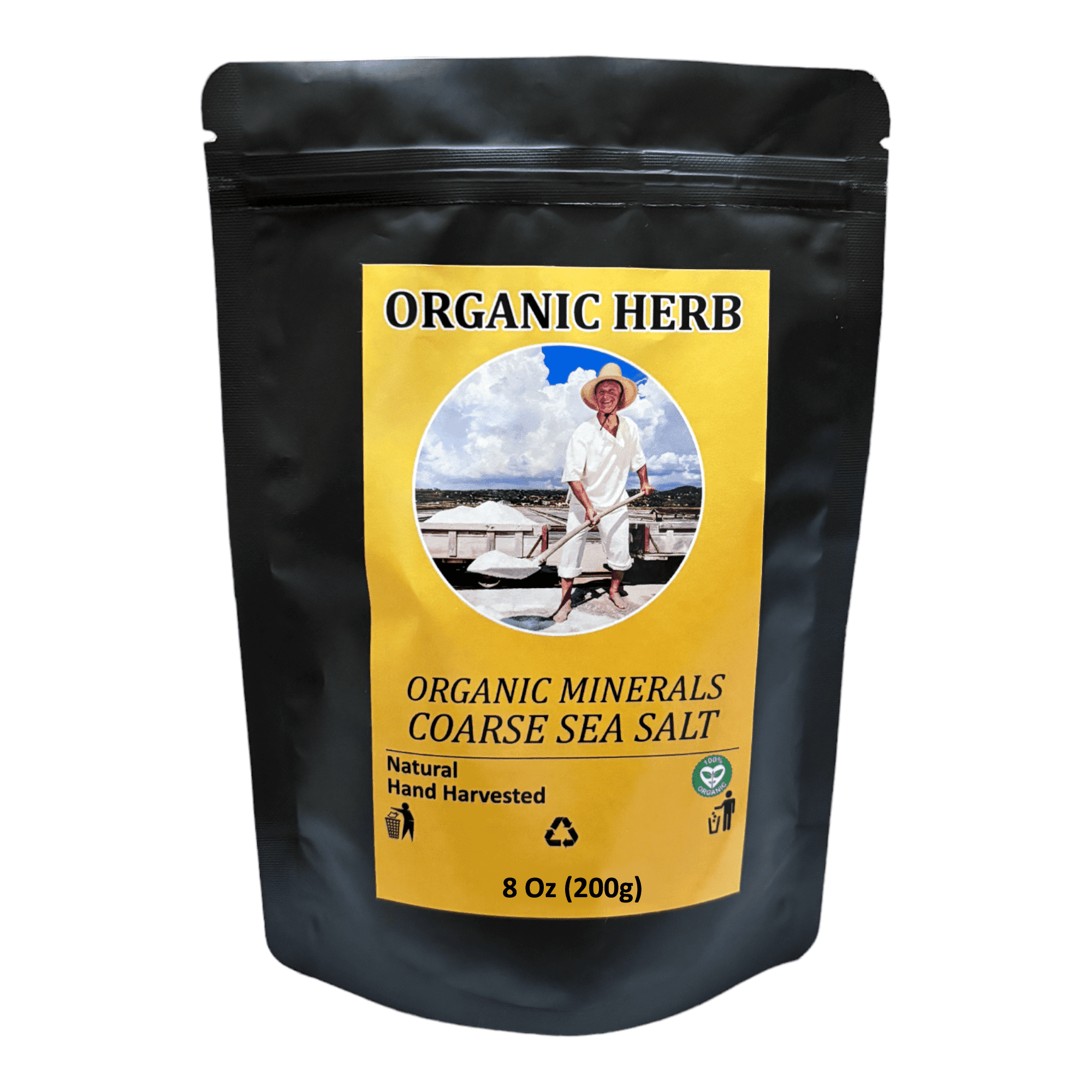 Organic Herb Sea Salt Flakes, 8oz, Hand Harvested, Low Sodium, Perfect ...