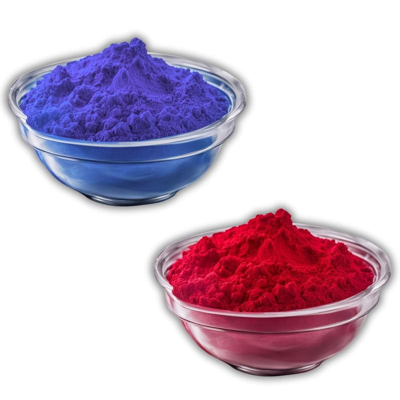 Organic & Herbal Holi Gulal Color Pack Of 2 X 200gm - Purple + Red ...