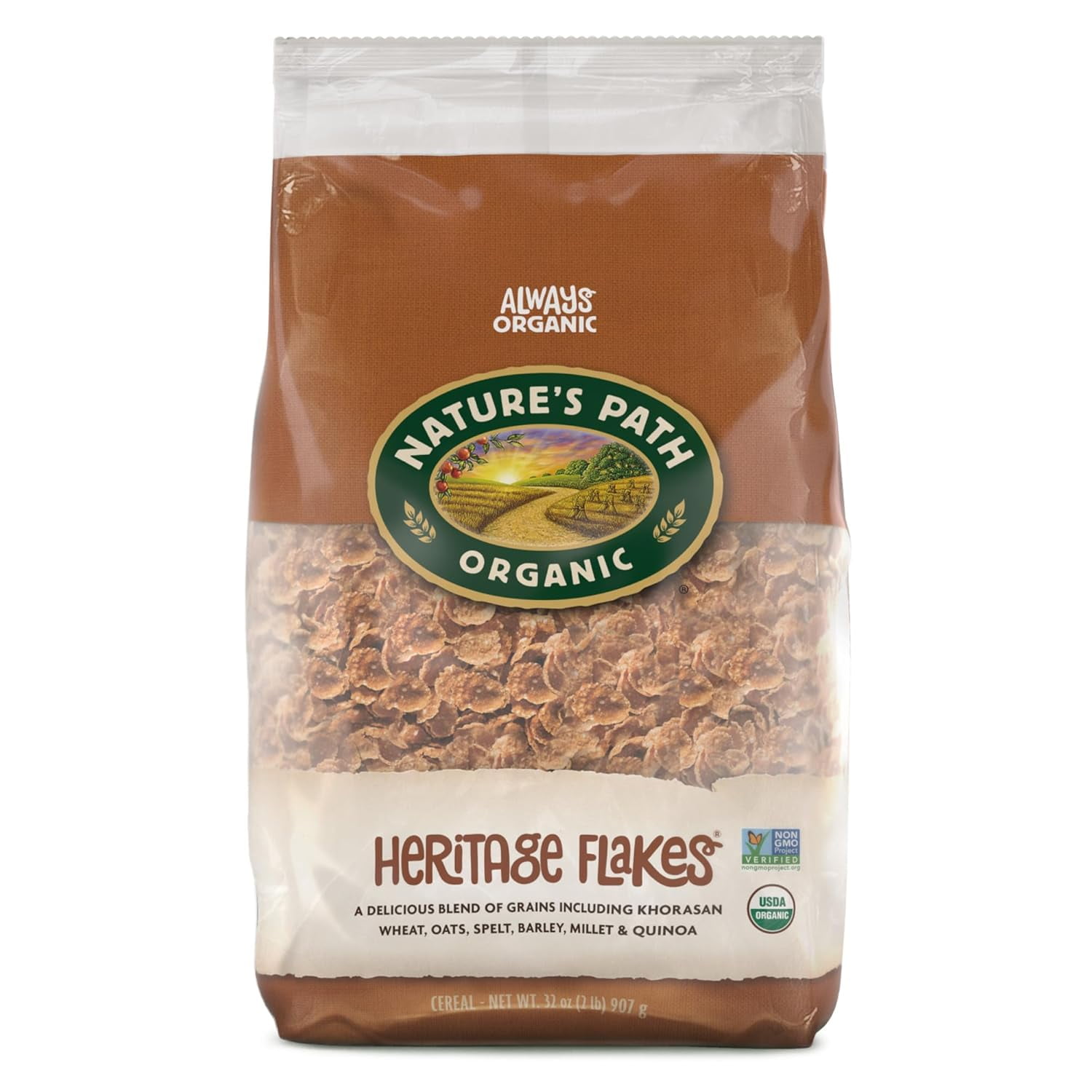 Organic Heritage Flakes® Cereal, 32 oz (Pack of 6), Non-GMO, Earth ...