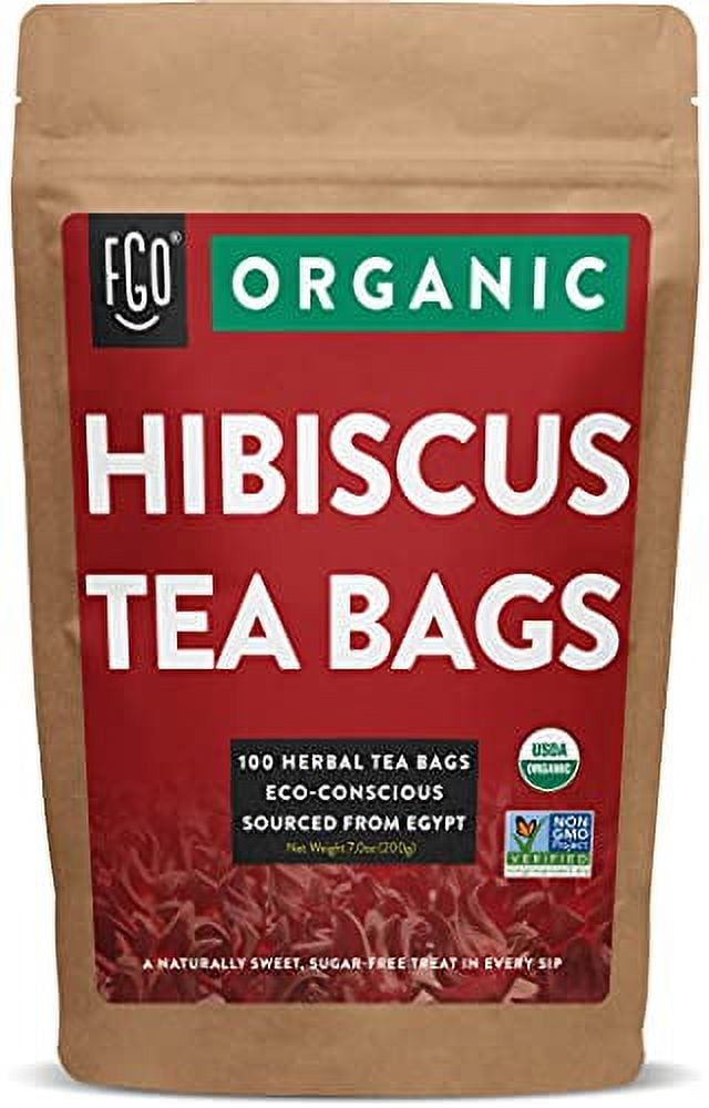 Organic Hibiscus Tea Bags | 100 Tea Bags | Eco-Conscious Tea Bags in ...