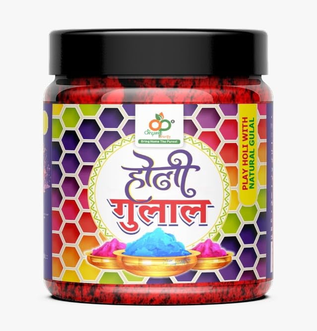 Organic Holi Colour Herbal Gulal - 400gm Jar Pack, Red | Eco Friendly ...
