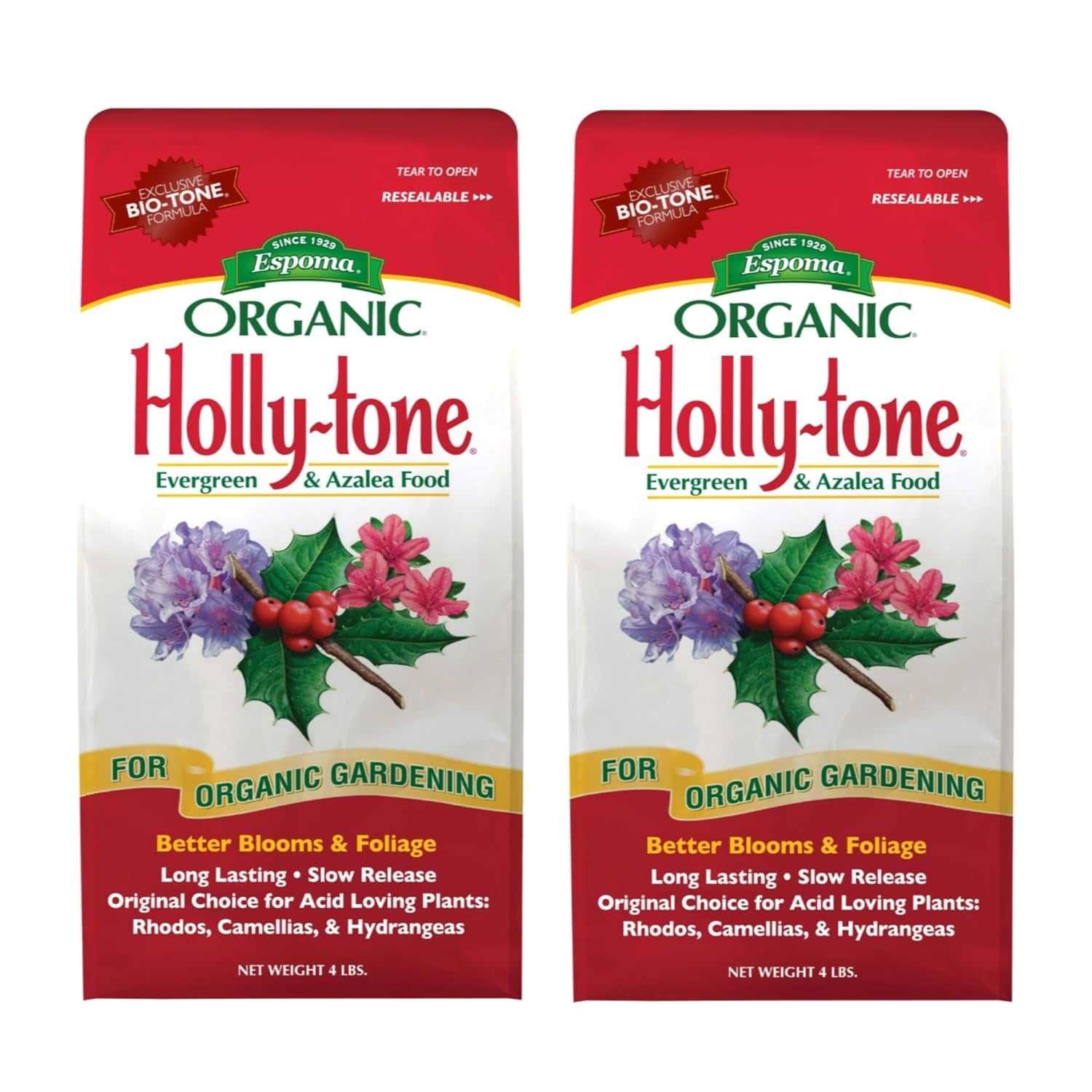 Organic Holly-Tone 4-3-4 Natural & Organic Evergreen & Azalea Plant ...