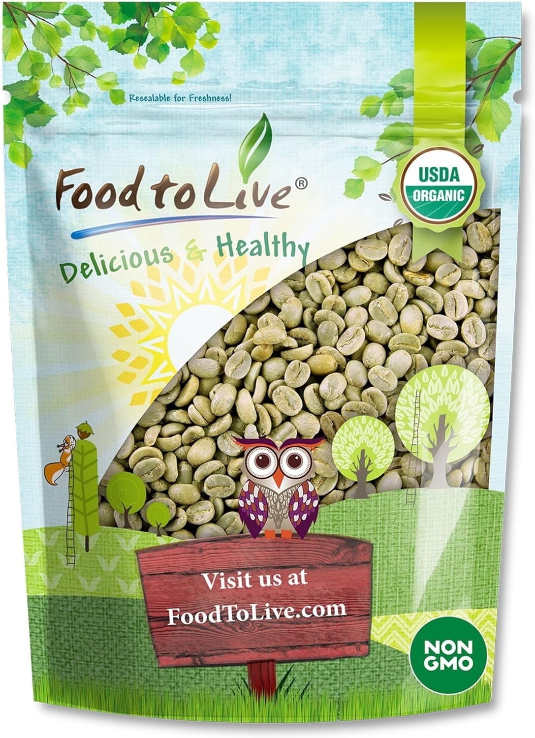 Organic Honduran Arabica Green Coffee Beans, 5 Pounds – Non-GMO, Vegan ...