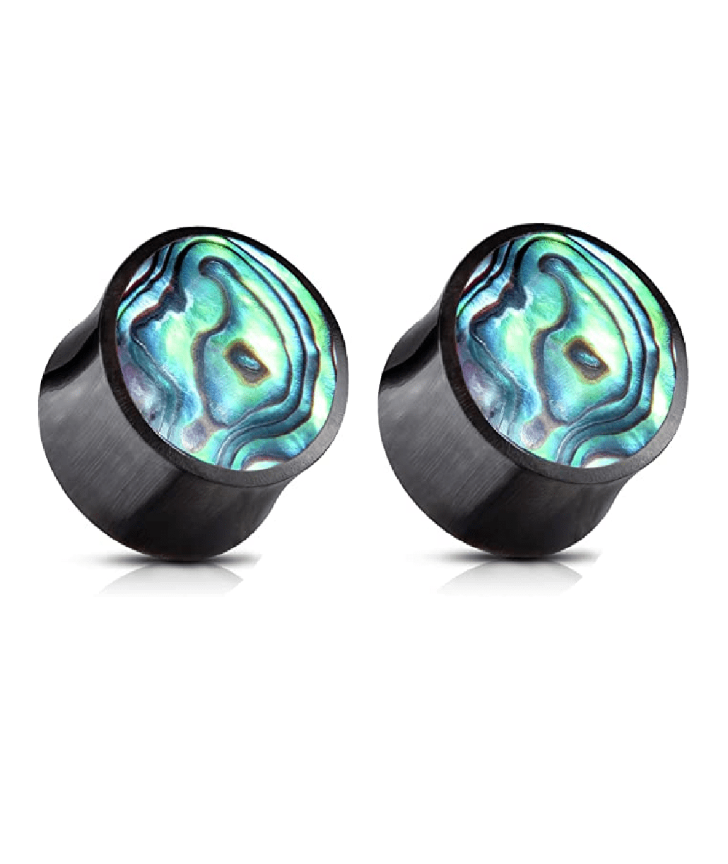 Organic Horn Abalone Inlay Saddle Fit Plugs - Walmart.com