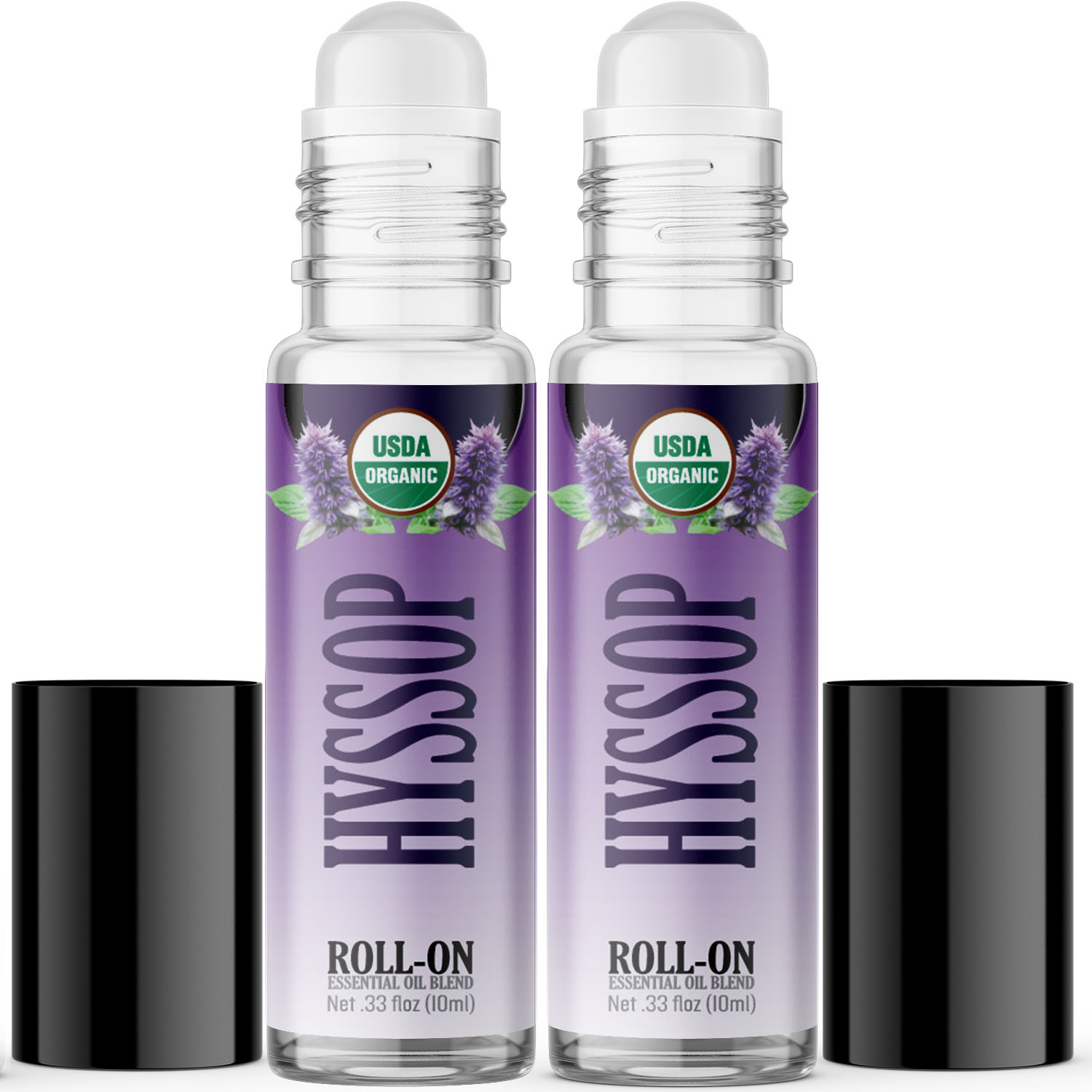 Organic Hyssop Essential Oil Roll On (2 PACK - USDA CERTIFIED ORGANIC ...