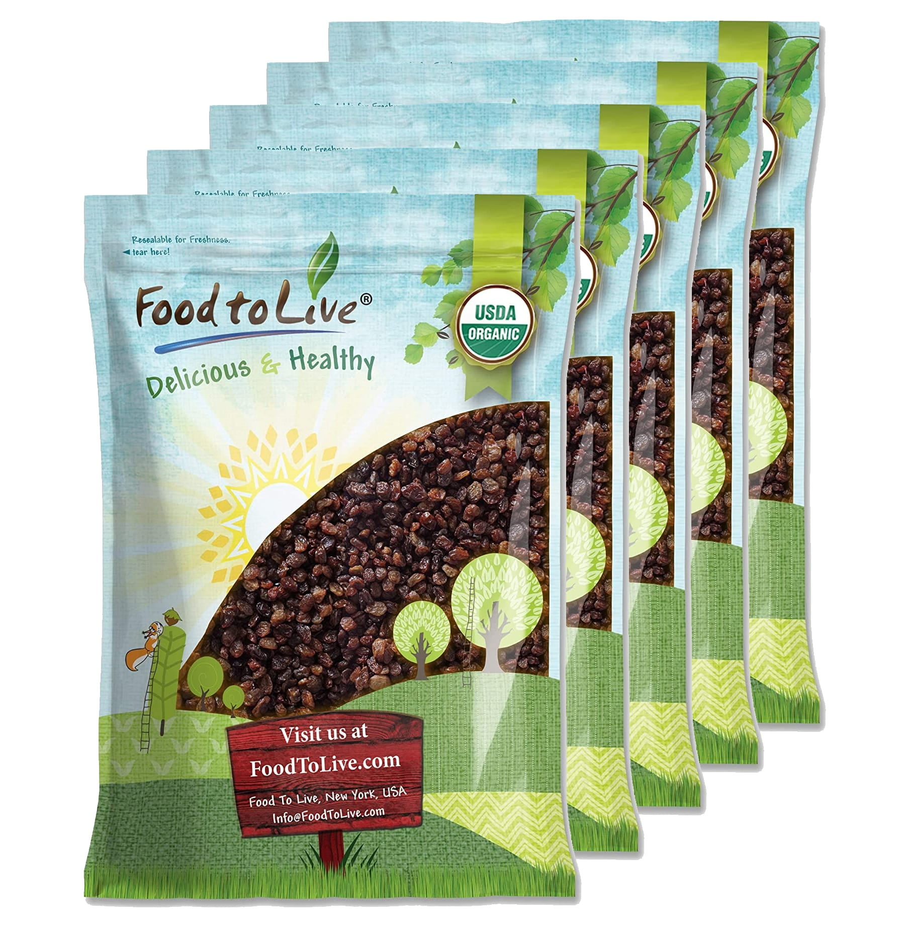 Organic Imported Thompson Seedless Raisins, 27.5 Pounds — Non-GMO, Raw ...