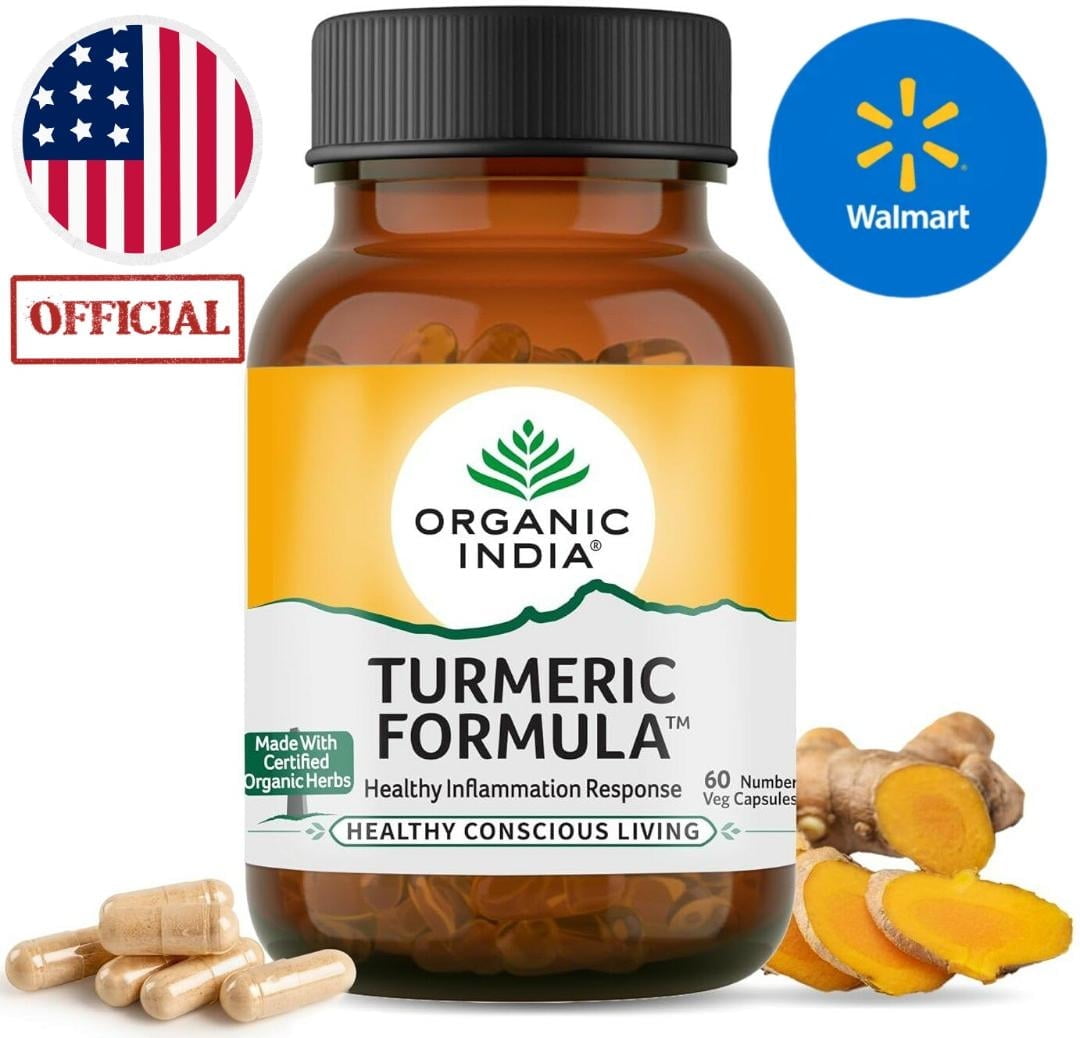 Organic India Turmeric formula Official USA care Organic Herbals 60 ...