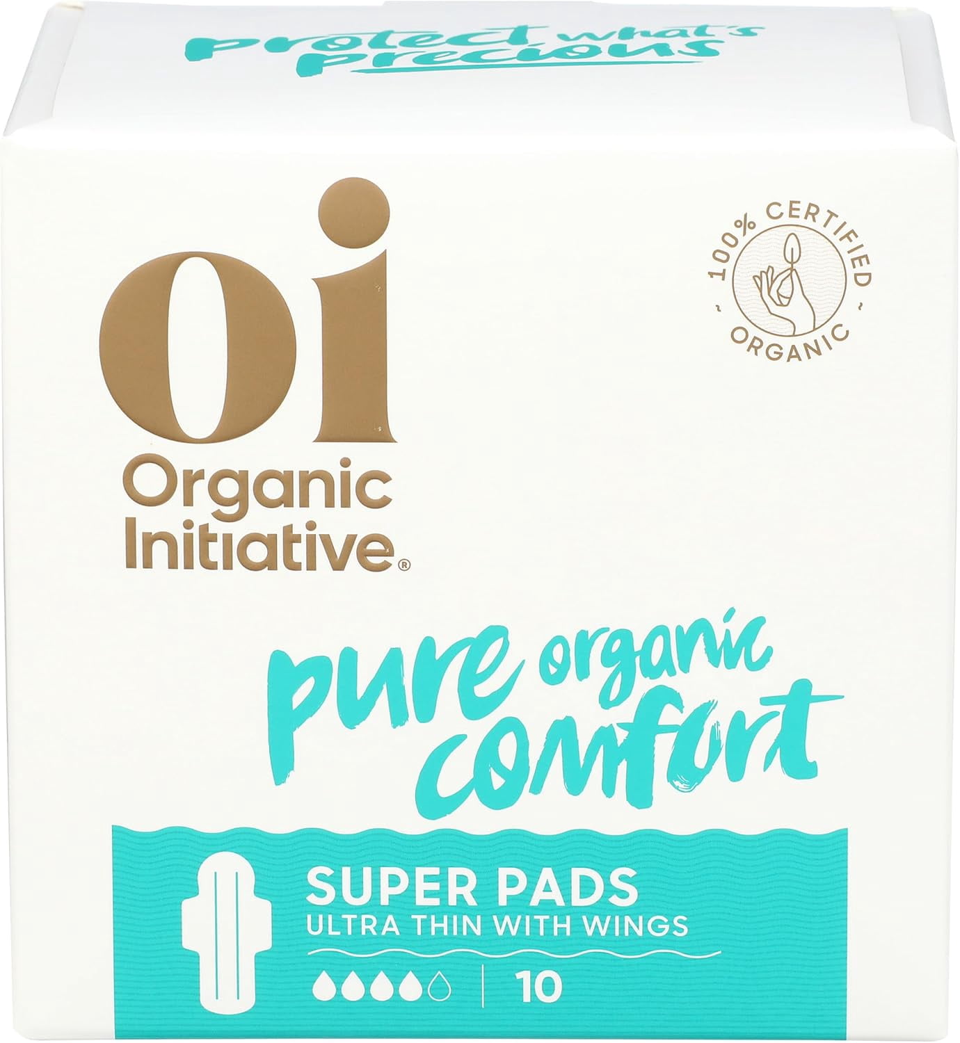 Organic Initiative Organic Cotton Pads Ultra Thin and Wings Super Pads ...