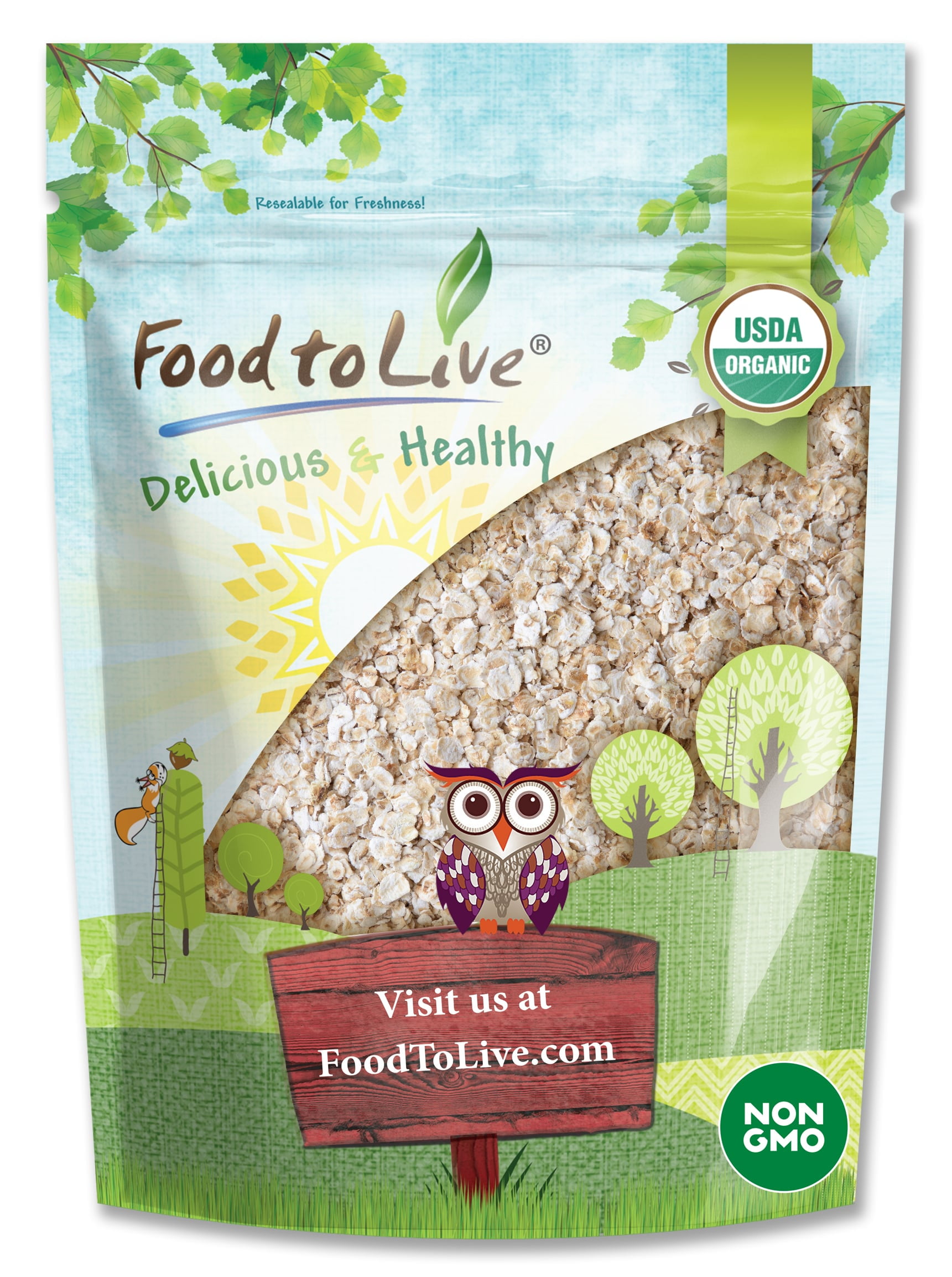 Organic Instant Rolled Oats, 1 Pound – Ready in 1 Minute Non-GMO Whole ...