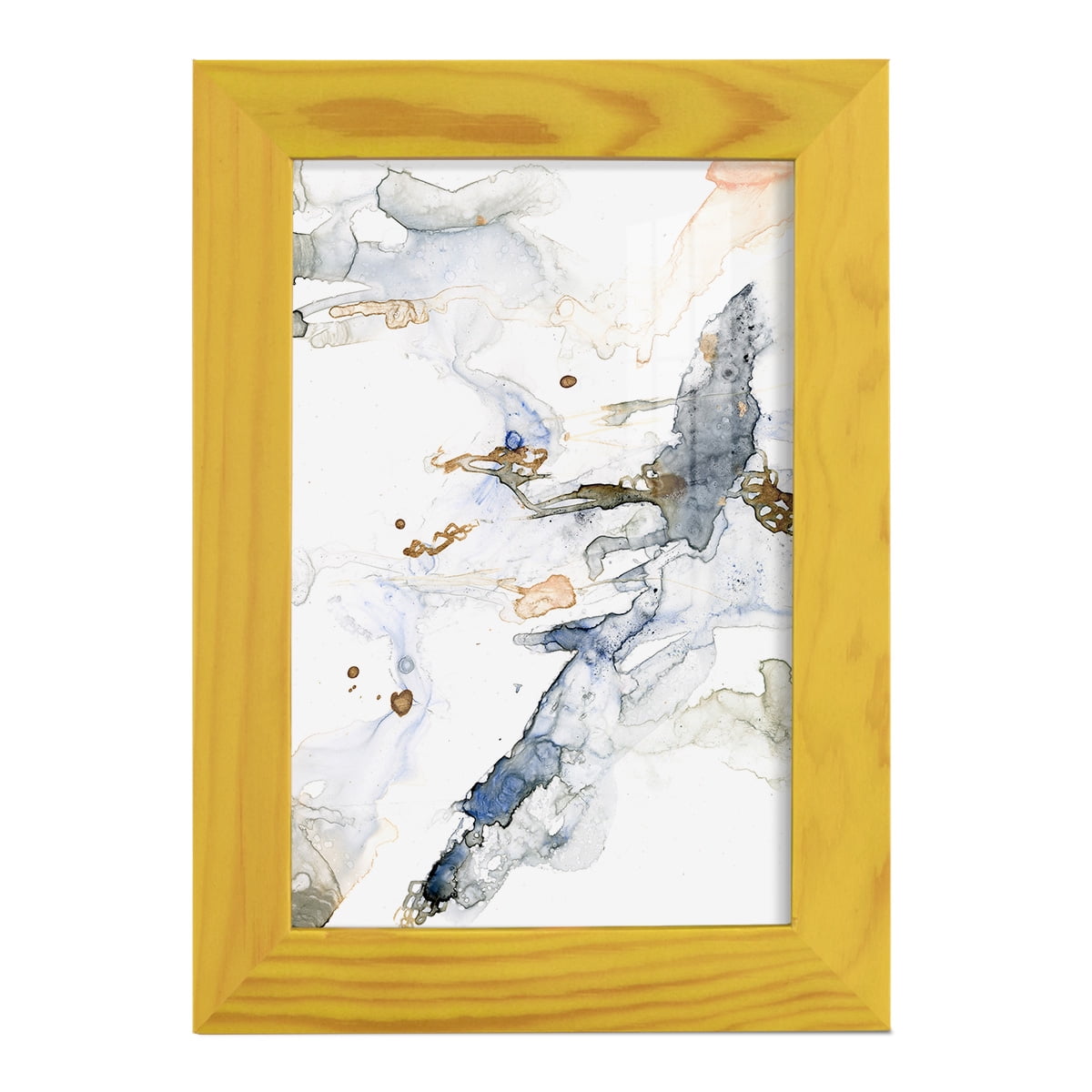 Organic Interlace I -Framed Print w/glass-Sunflower Yellow - Walmart.com