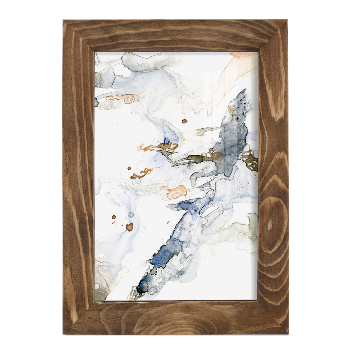 Organic Interlace I -Framed Print w/glass-Walnut - Walmart.com