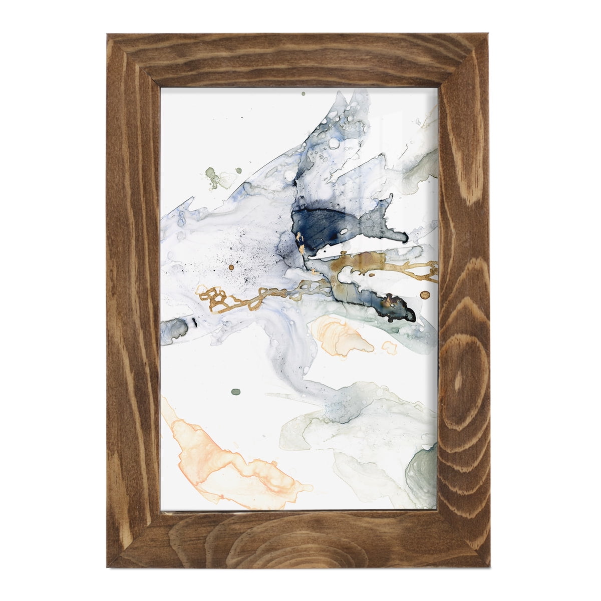 Organic Interlace II -Framed Print w/glass-Walnut - Walmart.com