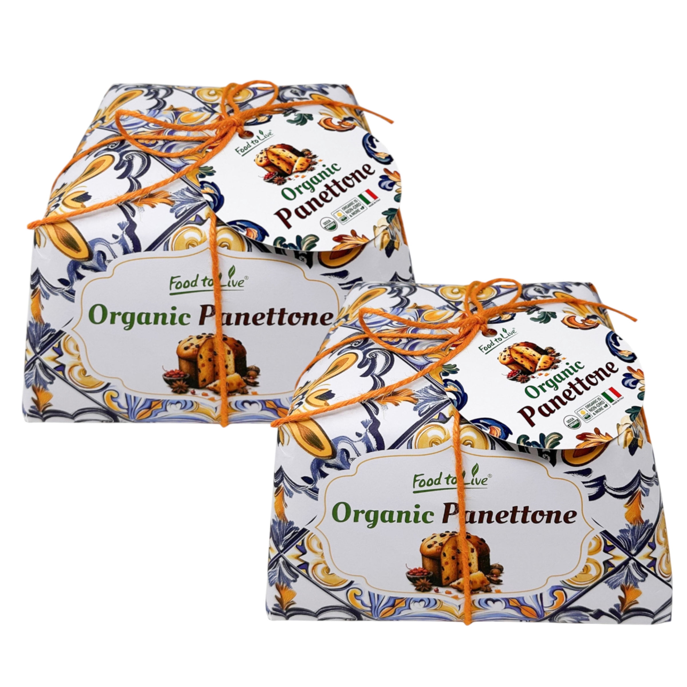 Food to Live Organic Italian Panettone, Pack of 2 - Authentic Artisan ...